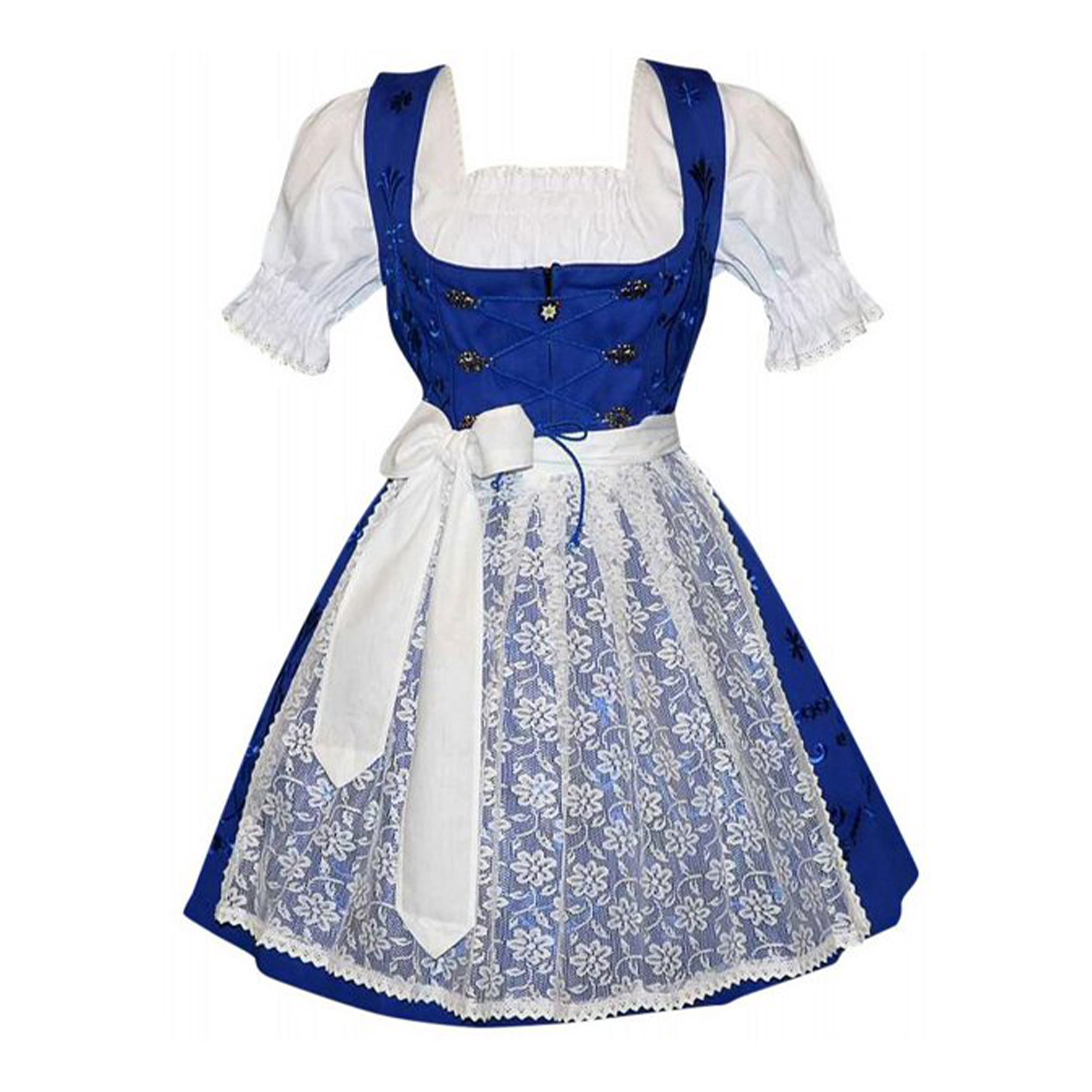 Dirndl Trachten Haus 3 Piece Short German Oktoberfest Dirndl Cotton ...