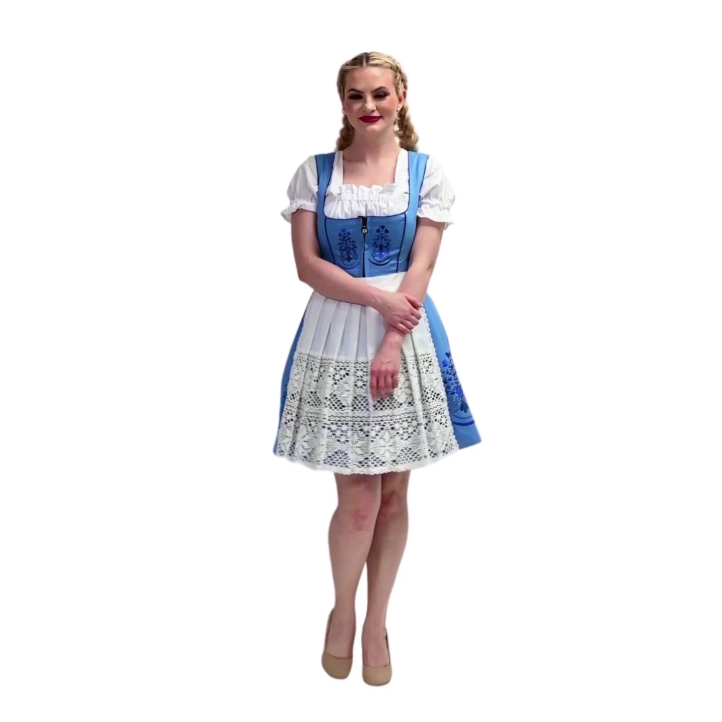 Dirndl Trachten Haus 3 Piece Short German Oktoberfest Dirndl Cotton ...