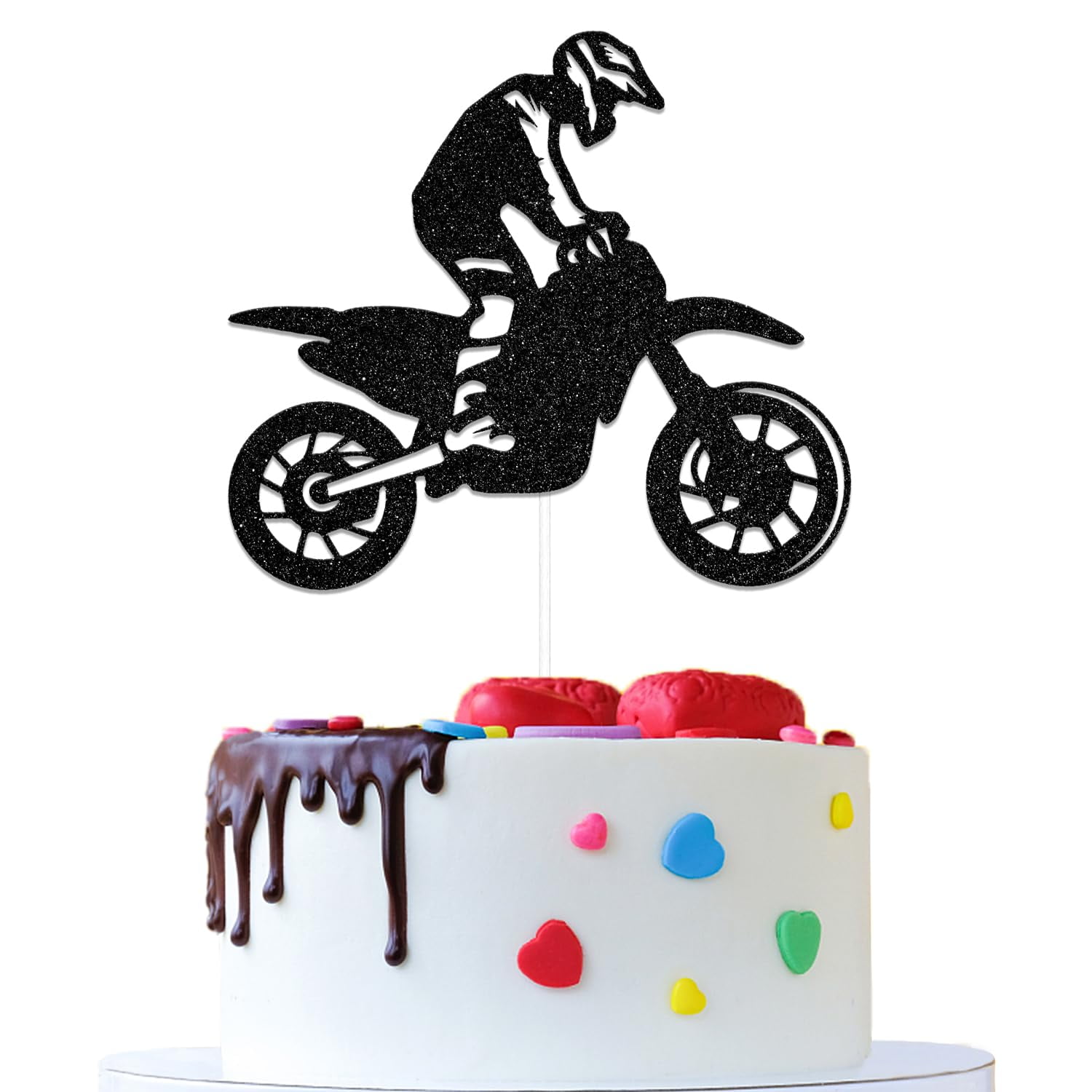 Dirt Bike Birthday FEV6 Cake Topper, Birthday Party Cake Motorcycle ...