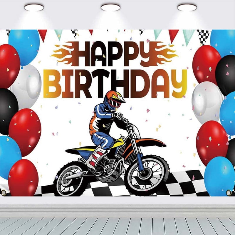Dirt Bike Dirty Motocross Party Supplies Taspestry Poster Banner ...