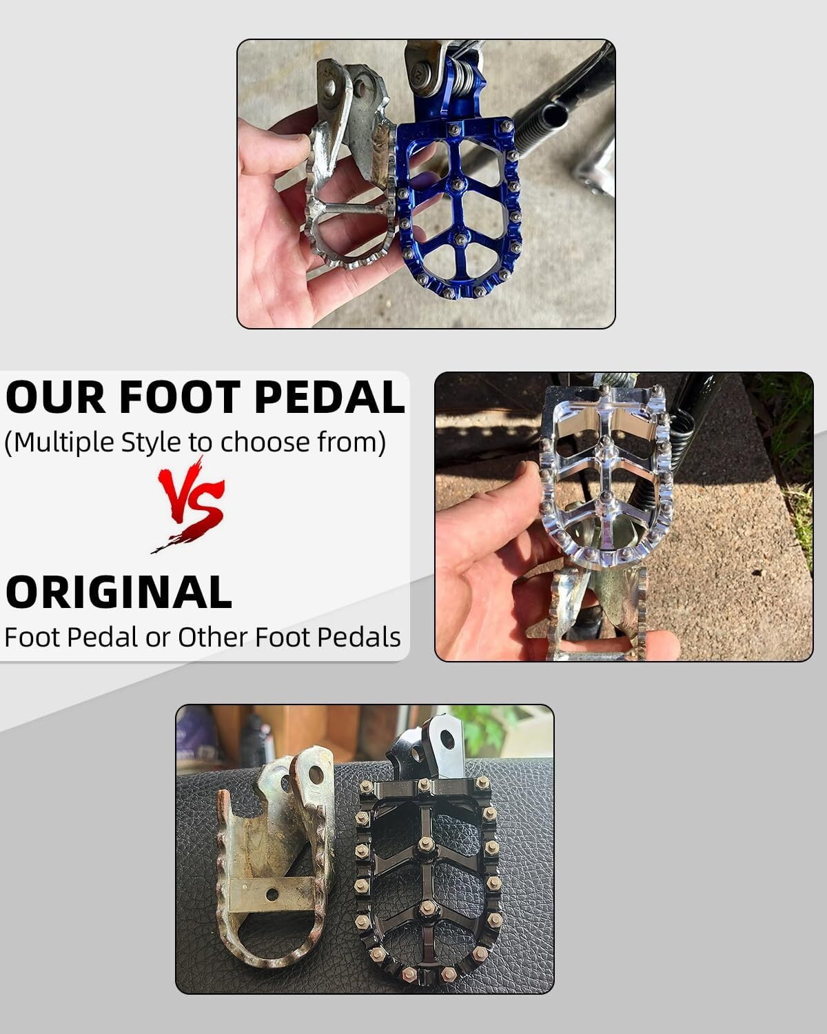 Dirt Bike Foot Pegs 7075 CNC Pedals Rests for Surron Light Bee X and S ...
