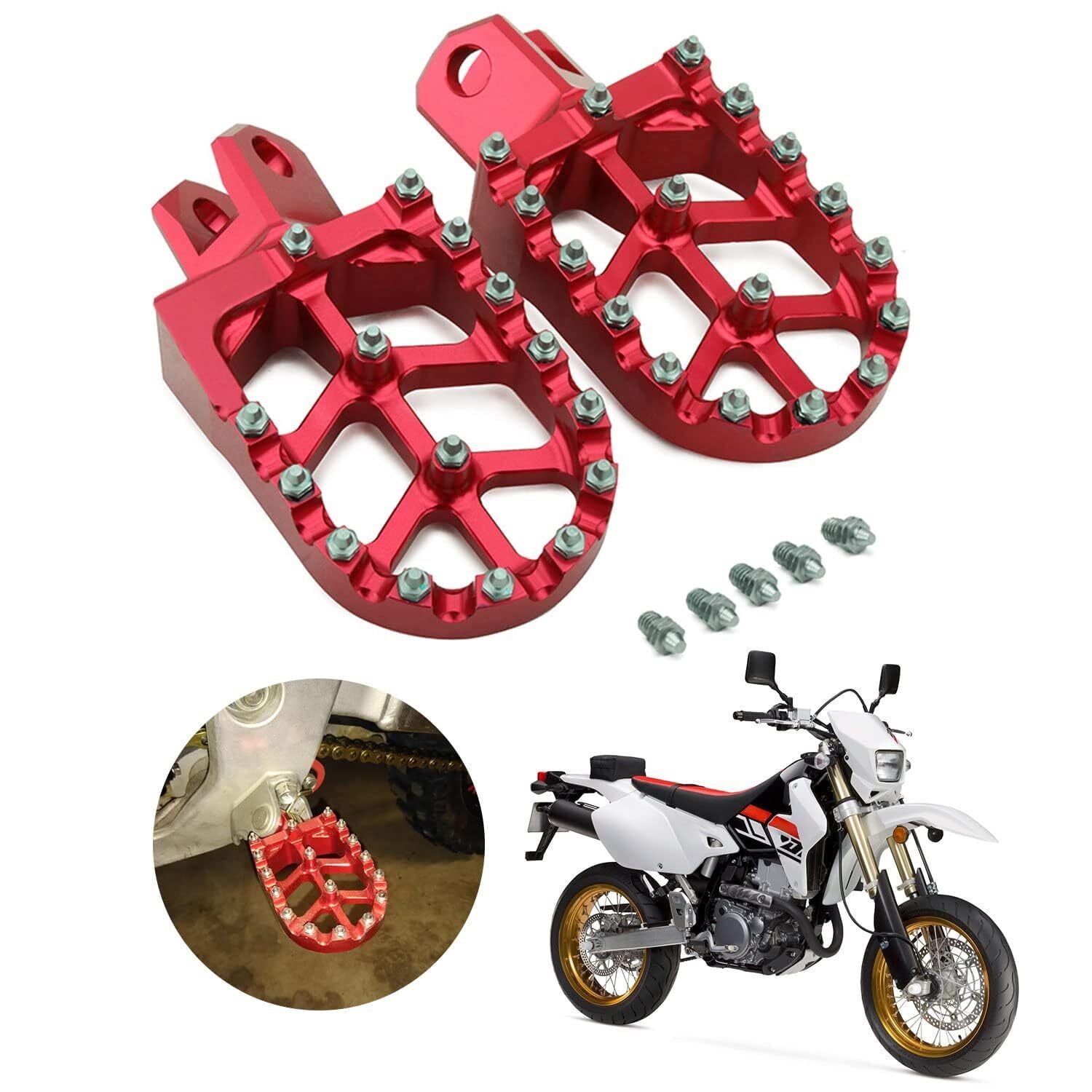 Dirt Bike Foot Pegs CNC Footpegs Footrest Foot Pedals Rests for DRZ400 ...