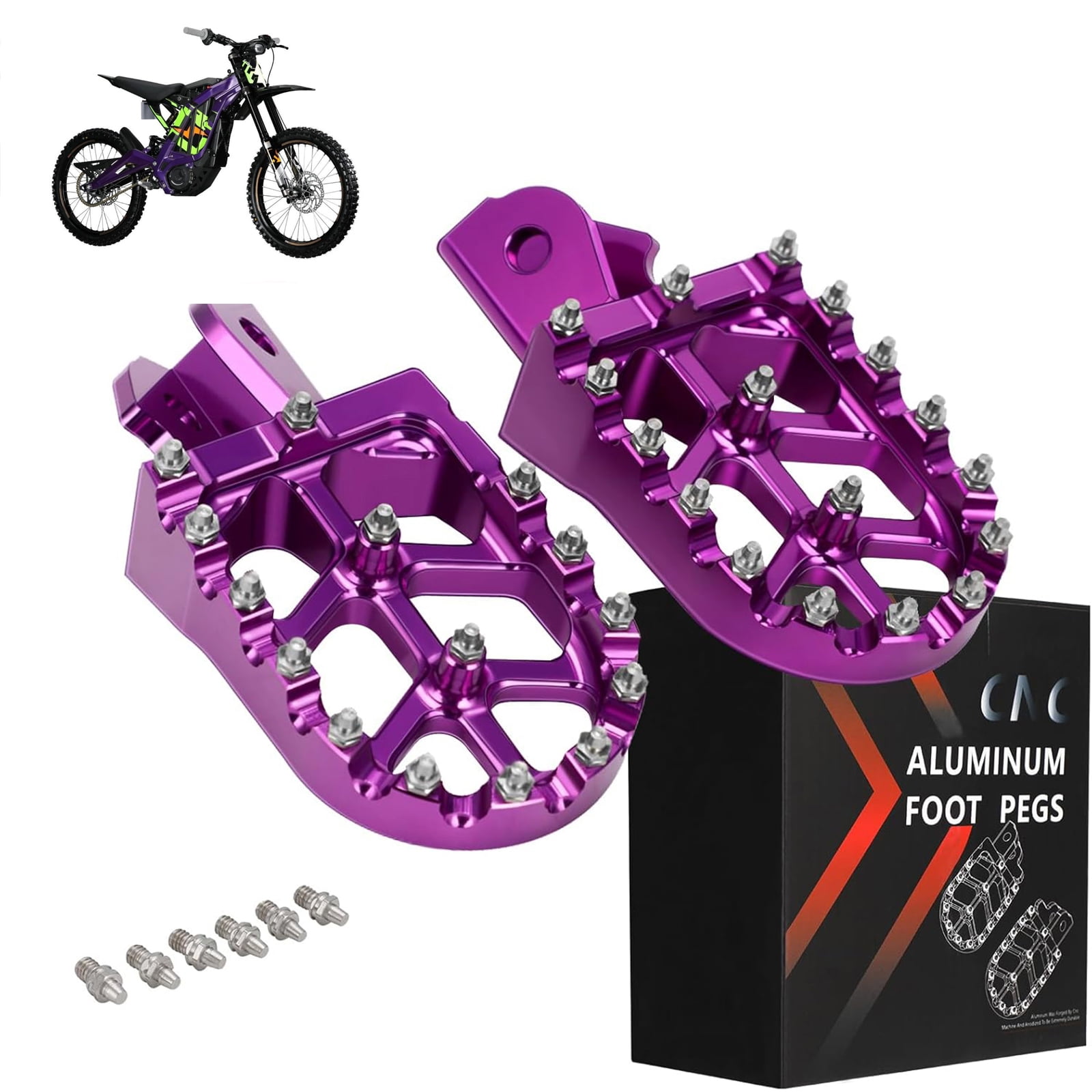Dirt Bike FootPegs MX Foot Pedals Rests CNC for Surron Light Bee CRF150F CRF230F 2003-2019 ...