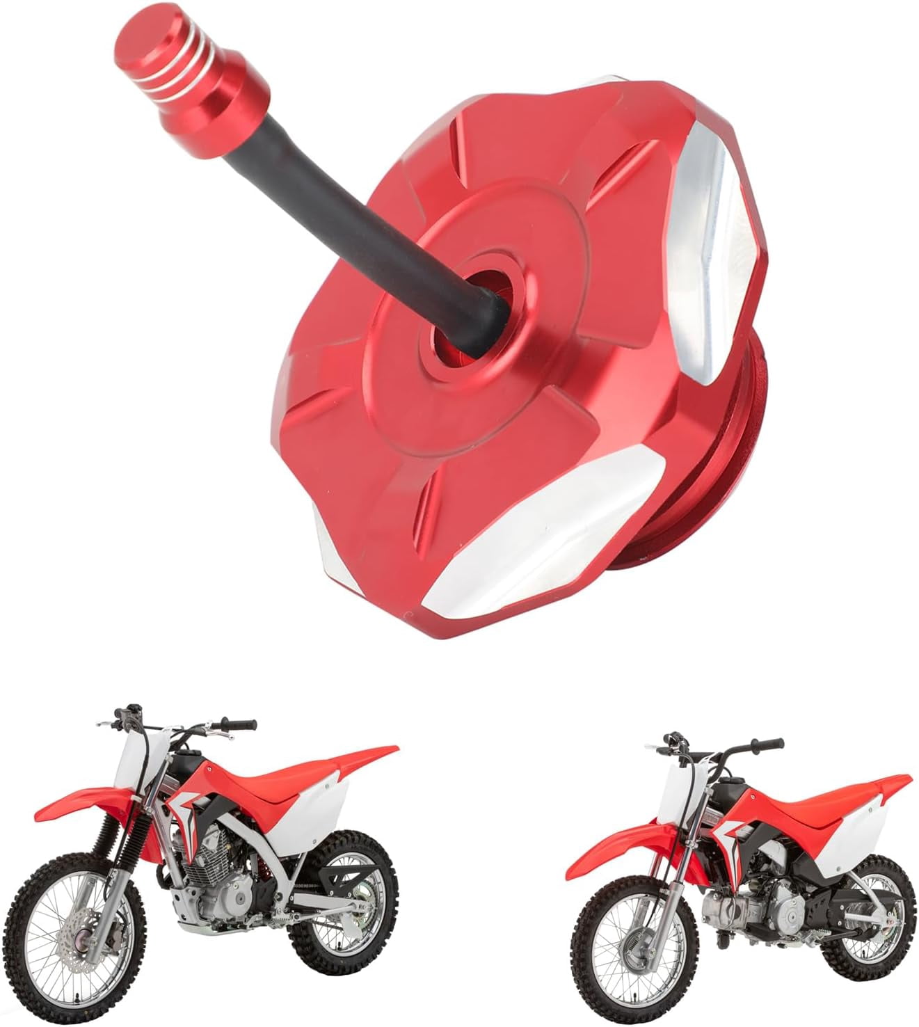 Dirt Bike Gas Fuel Tank Cap Cover with Vent Hose CNC for CRF 110 125F ...