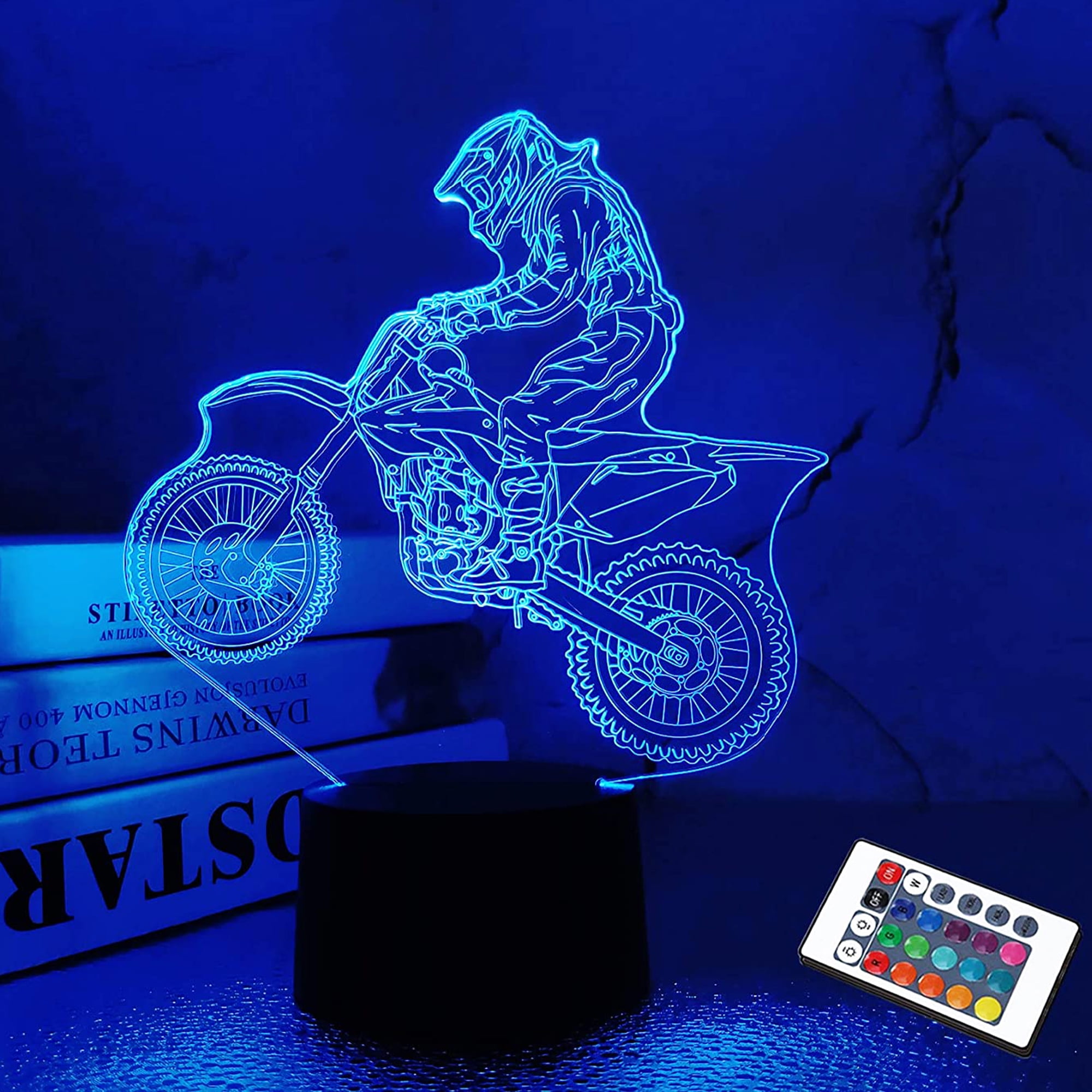 Dirt Bike Gifts, Motocross 3D Night Light for Kids for Xmas Holiday Birthday Gifts for Kids ...