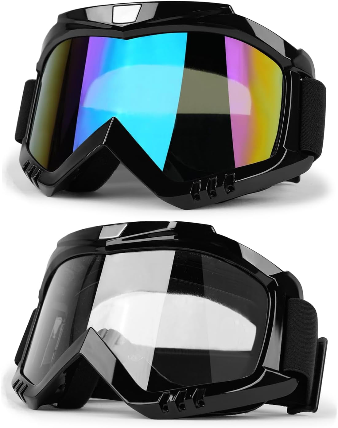 Dirt Bike Goggles ATV Goggles 2 Pack Motorcycle Goggles For Men Women ...