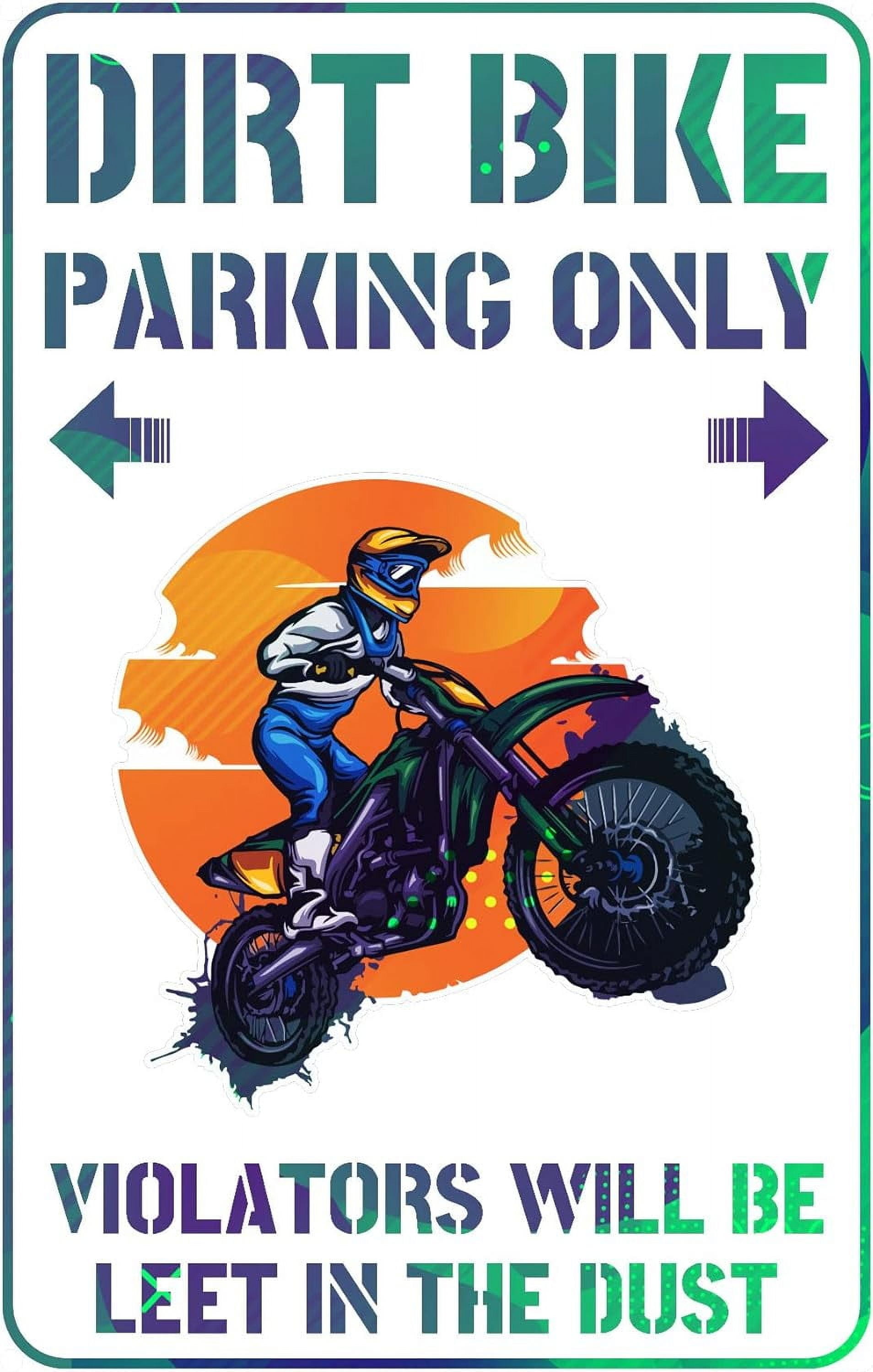 Dirt Bike Metal Sign Decor 16 x 12 Inches for Man Cave Living Room ...