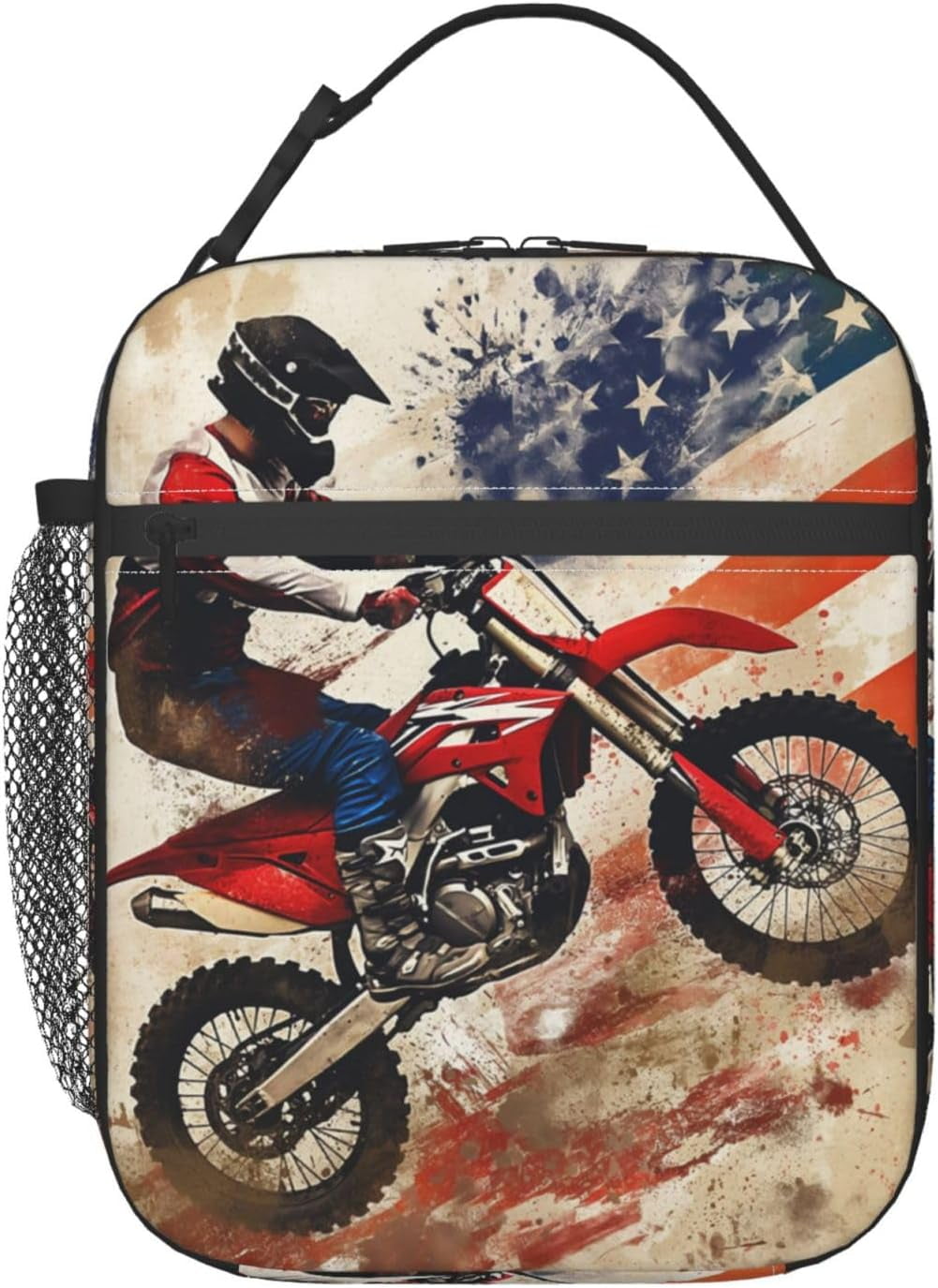 Dirt Bike Motocross American Flag Lunch Box for Adults Women Men ...