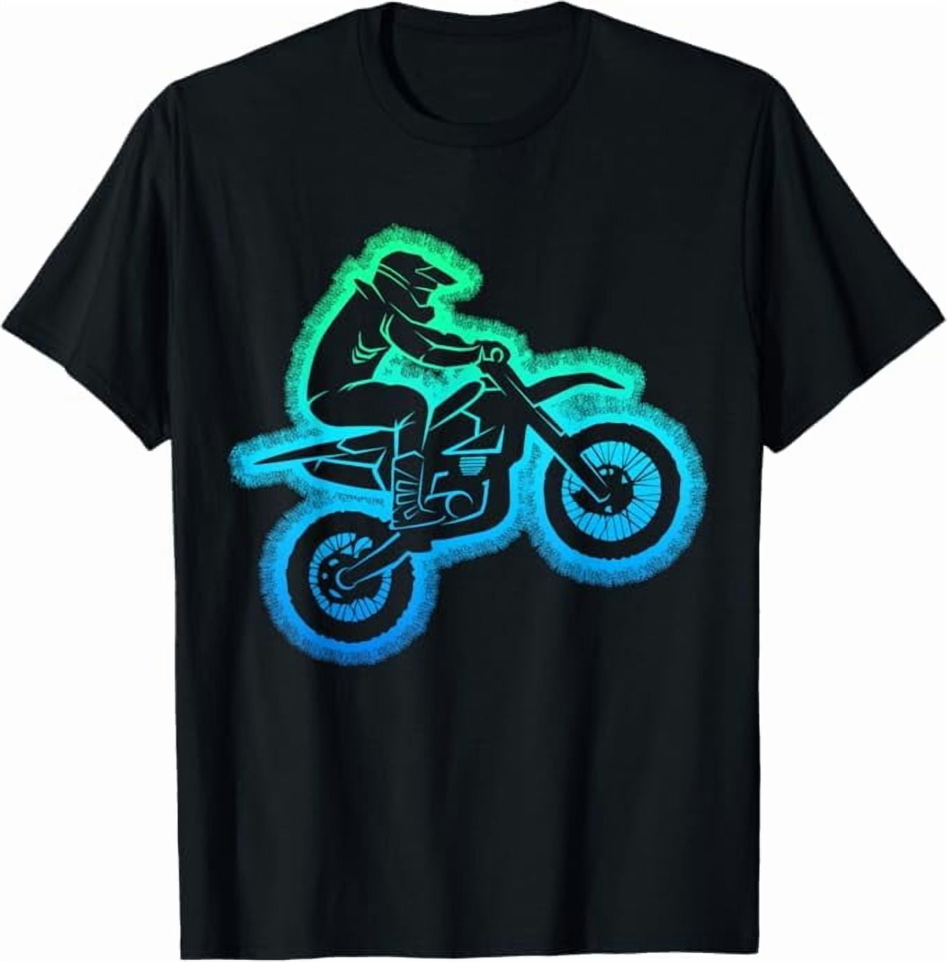 Dirt Bike Motocross Biker Men Women Vintage T-Shirt Dirtbike Rider ...