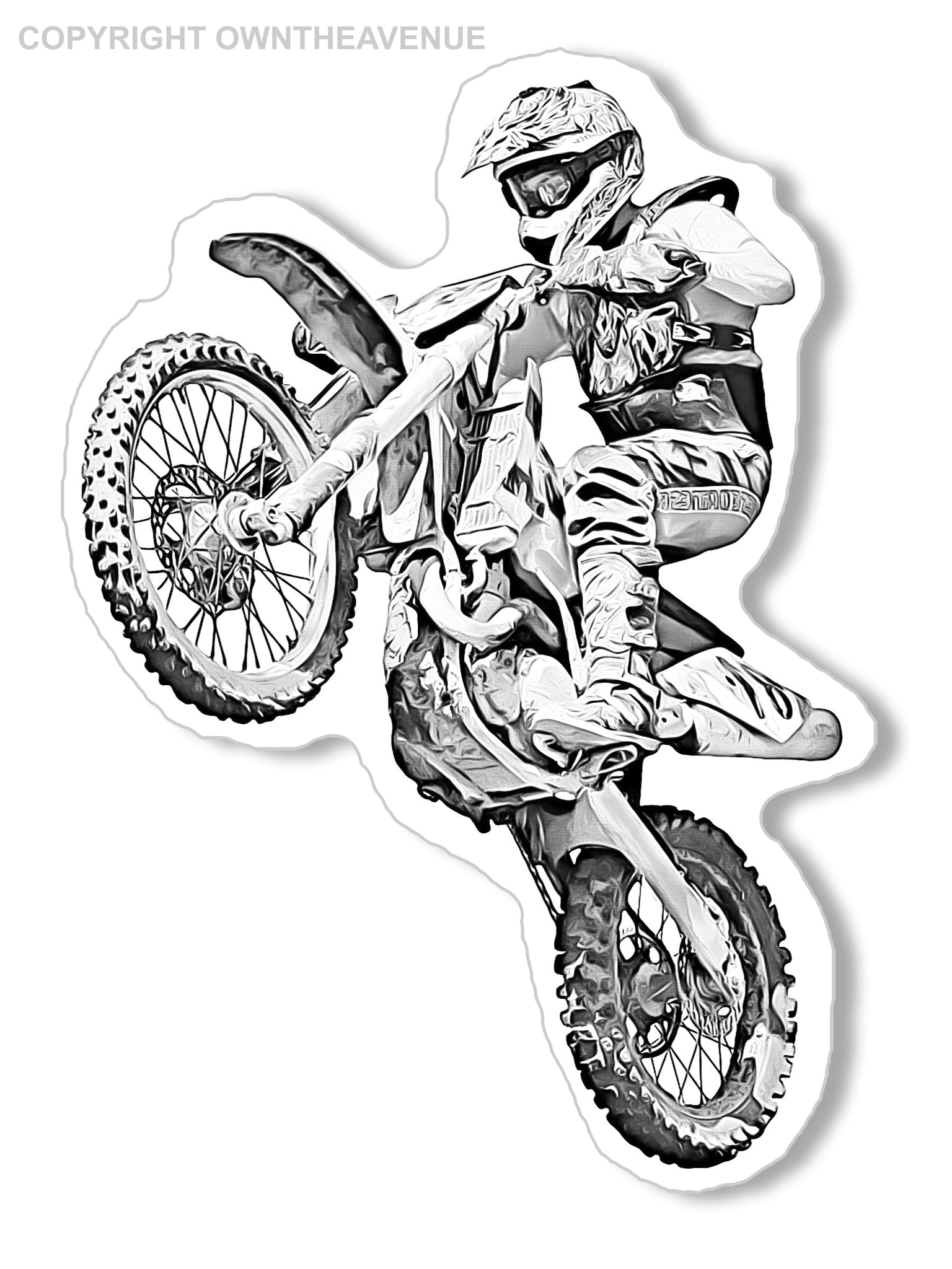 Dirt Bike Motocross Off Road Vintage Jk Retro Car Truck Sticker Decal 3 ...