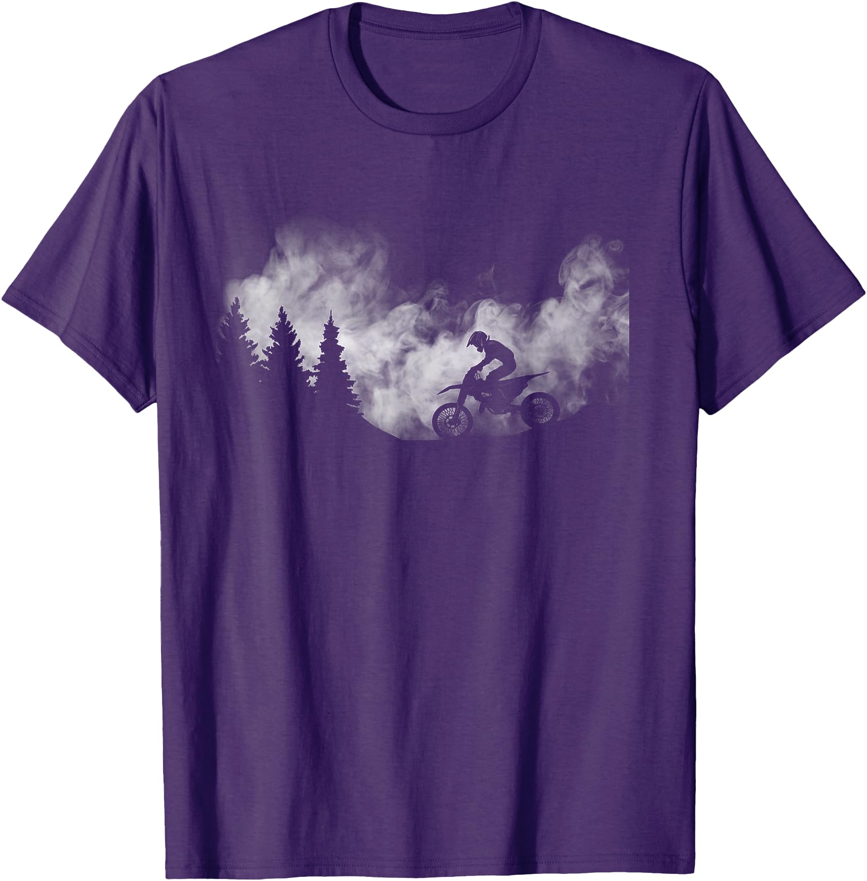 Dirt Bike Motocross Silhouette Softstyle Unisex T-Shirt,Purple Color ...