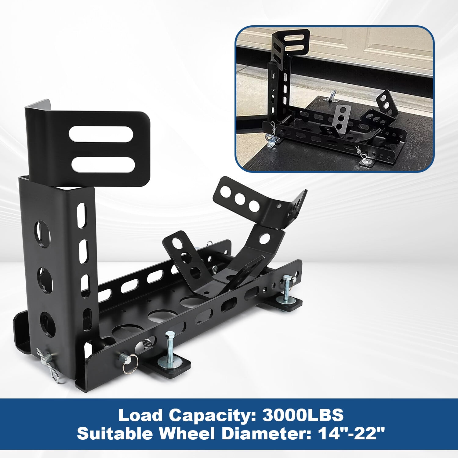 Dirt Bike Motorcycle Wheel Stop Chock Upright Stand w/ Mounting Kit ...