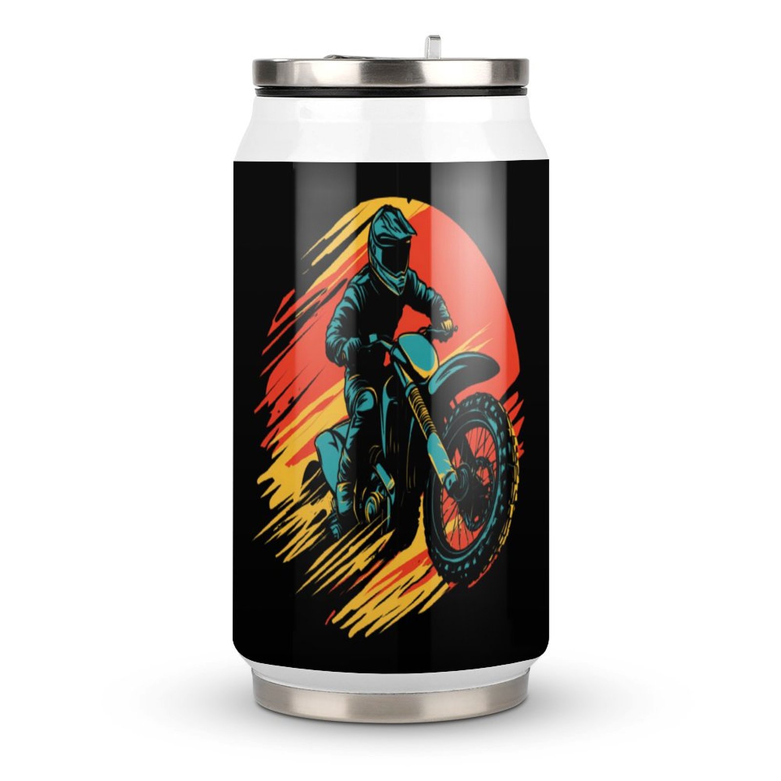 Dirt Bike Off-Road Mountain Motorcycle Race Coffee Tavel Tumblers with ...