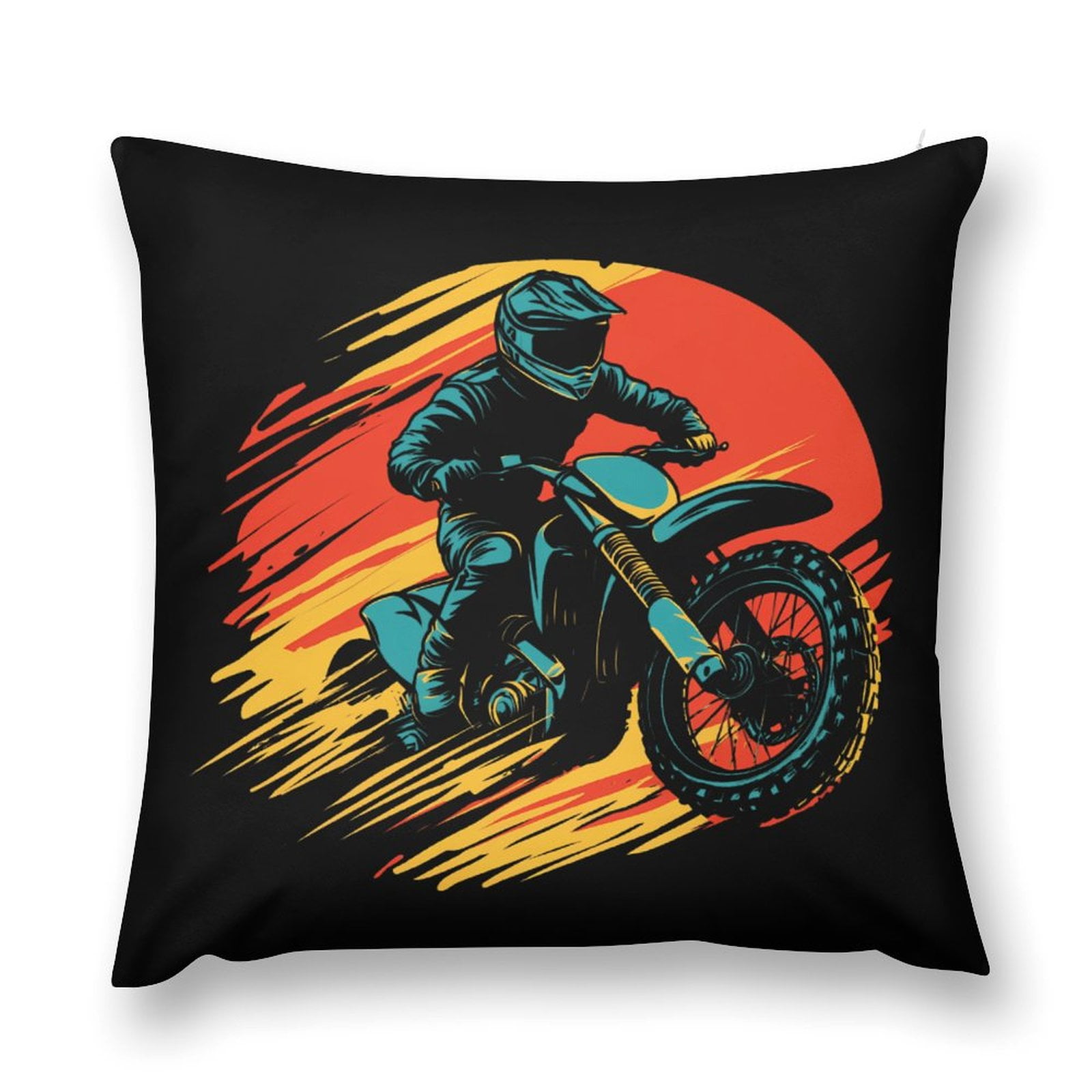 Dirt Bike Off-Road Mountain Motorcycle Race Throw Pillow Cases Plush ...