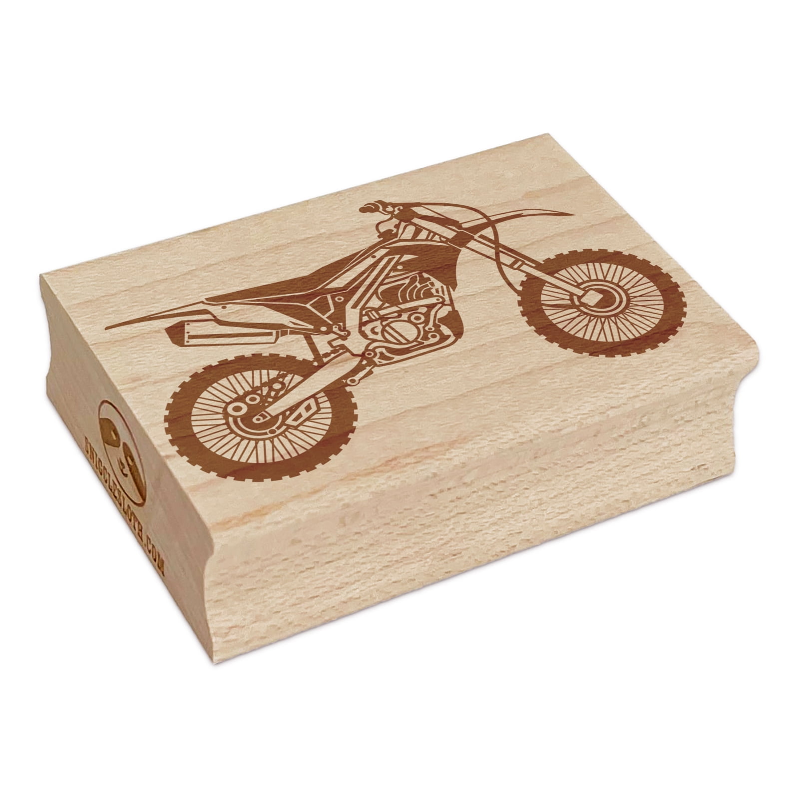 Dirt Bike Off Road Recreation Vehicle Rectangle Rubber Stamp Stamping ...