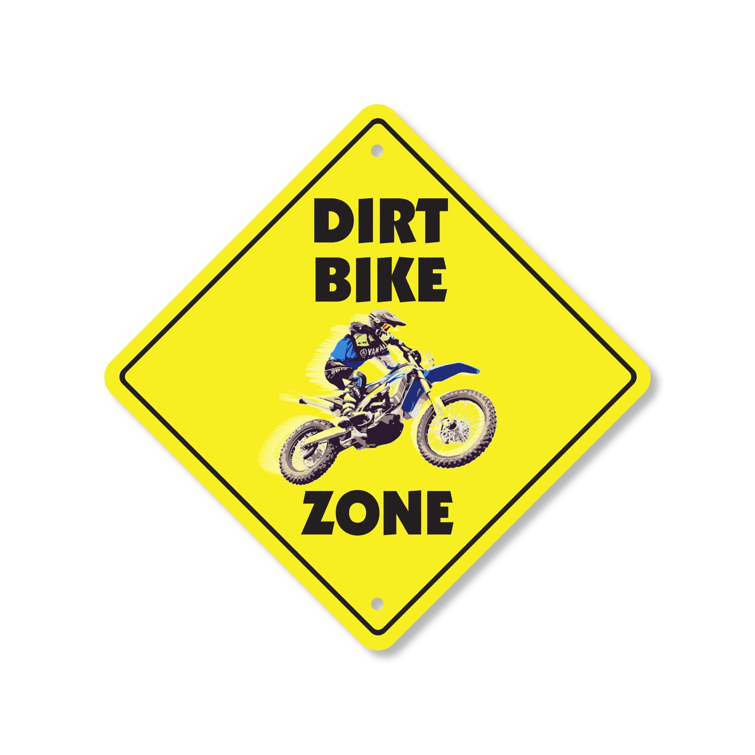 Dirt Bike Plastic Crossing Sign - 10 Inch X 10 Inch Xing Sign Gift ...