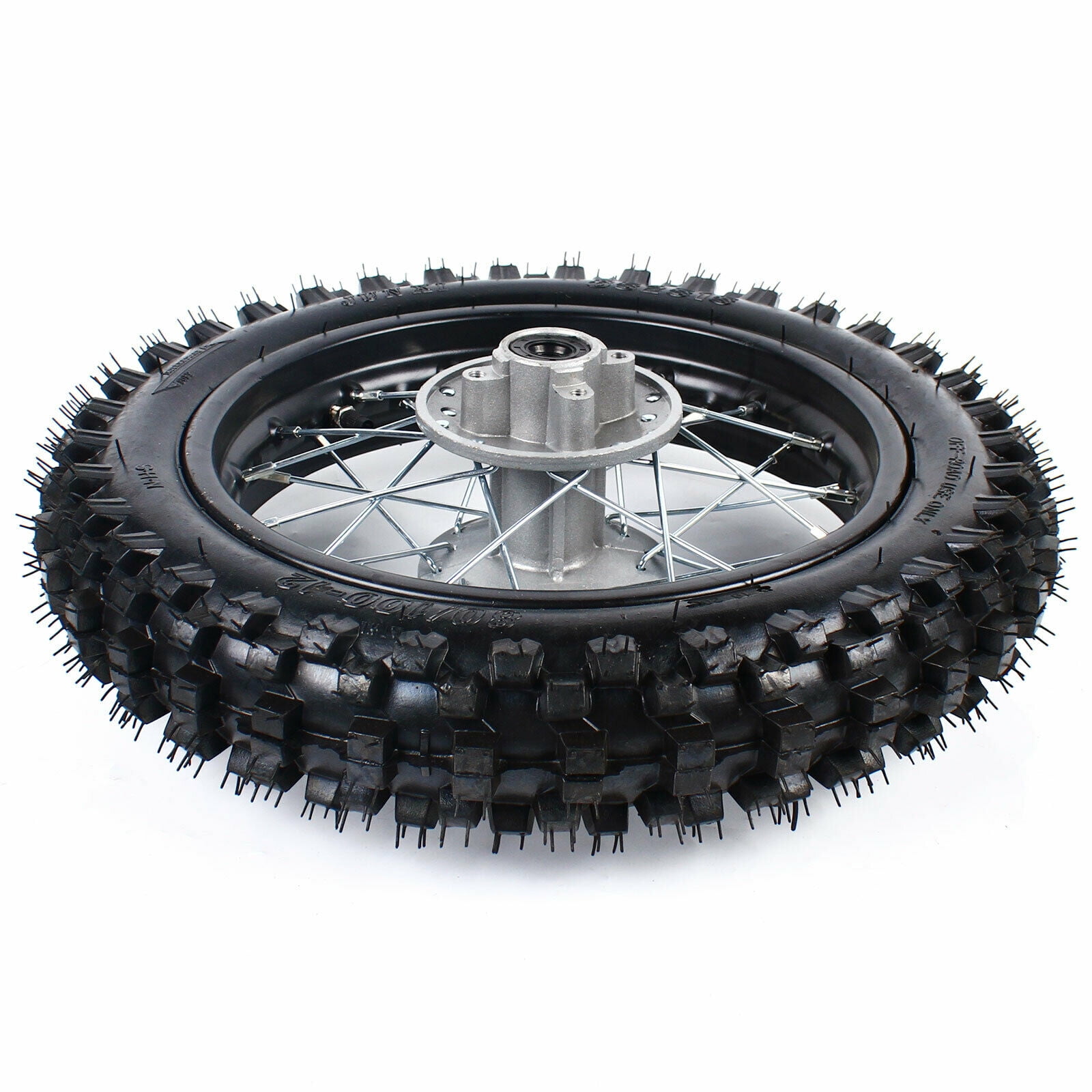 Dirt Bike Rear Tire Wheel for 70cc, 110cc, 125cc Dirt Pit Bike, Black ...