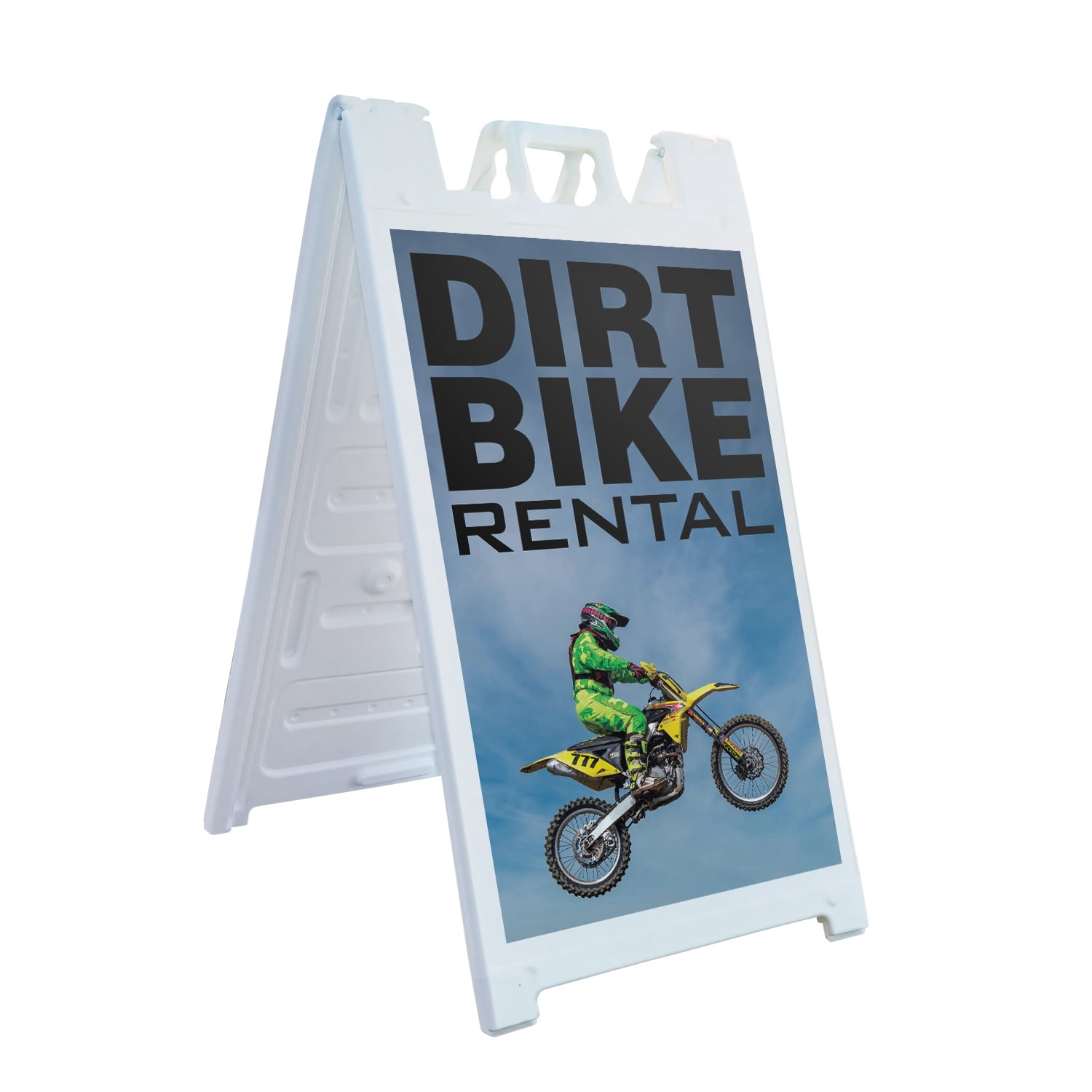 Dirt Bike Rental 24" x 36" Double Sided A-Frame Sidewalk Sign Includes ...