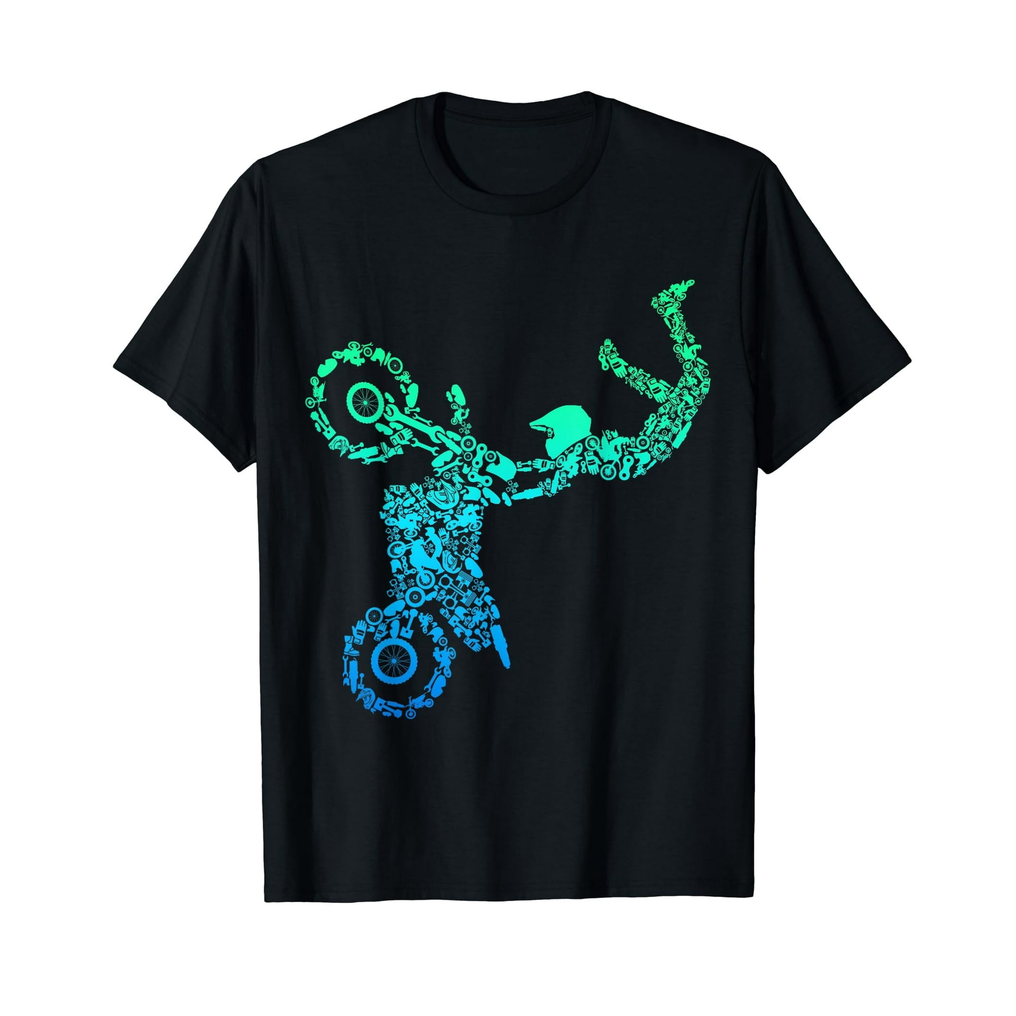 Dirt Bike Rider Motocross Enduro Dirt Biking T-Shirt Black Tee - Walmart.com