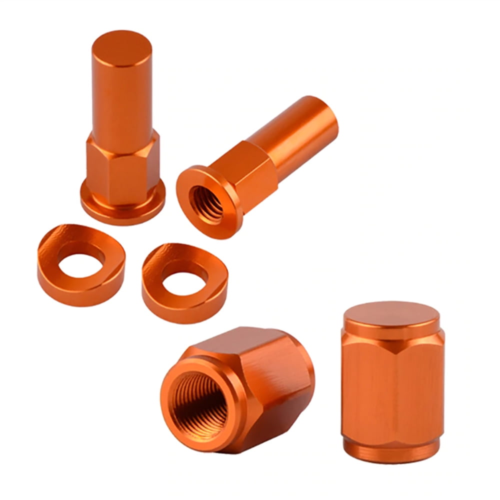 Dirt Bike Rim Lock Nuts Bolts Spacer CNC Aluminum Motocross Valve Cap ...