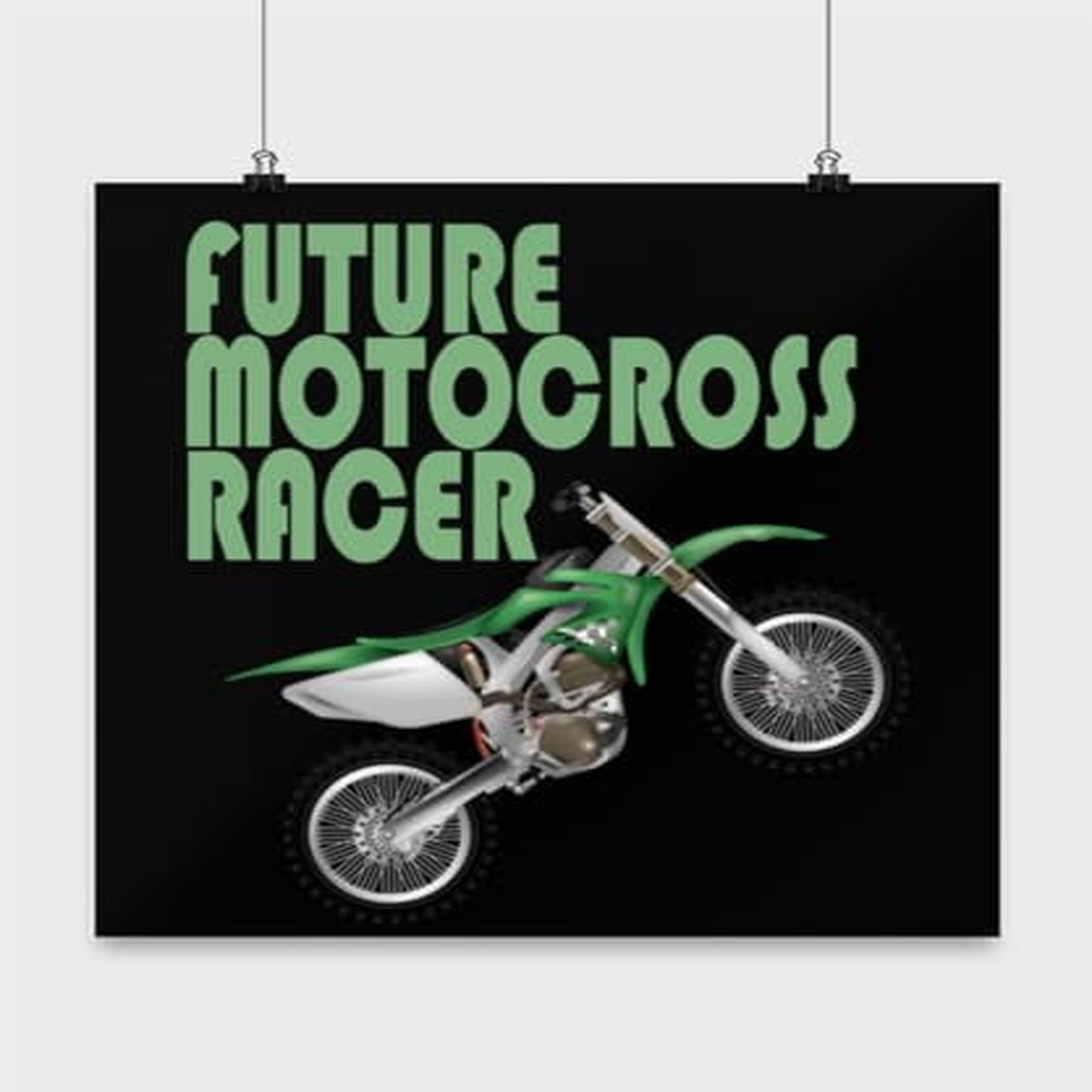 Dirt Bikes Poster 13x13in | Future Motocross Racer Art | Perfect Gift ...