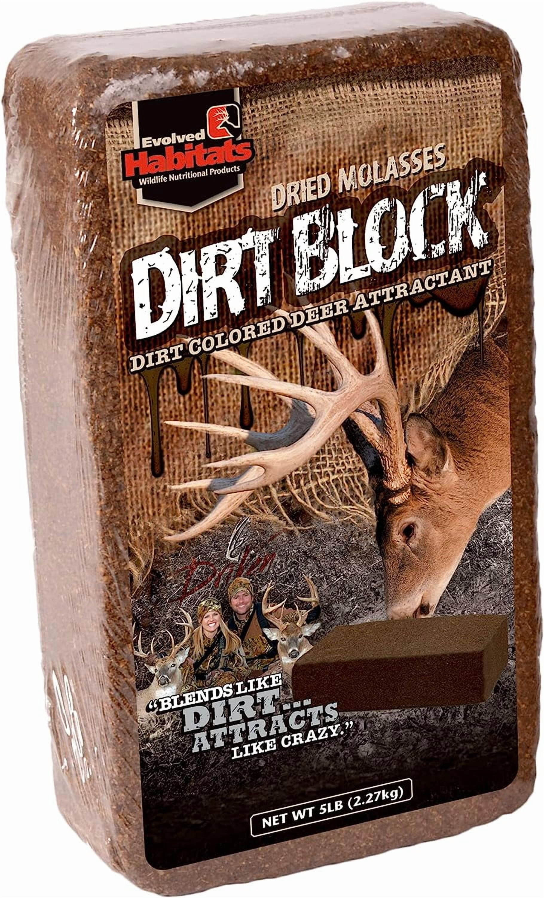 Dirt Block 5LB Dirt-Colored Dried Molasses Deer - Habit-Forming Food ...