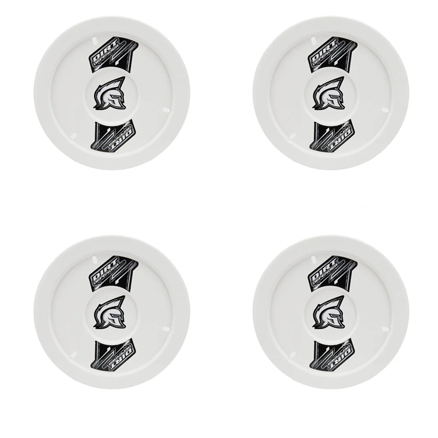 Dirt Defender 15 x 8 Gen II Solid Wheel Covers Mud Covers White 4 Pack ...