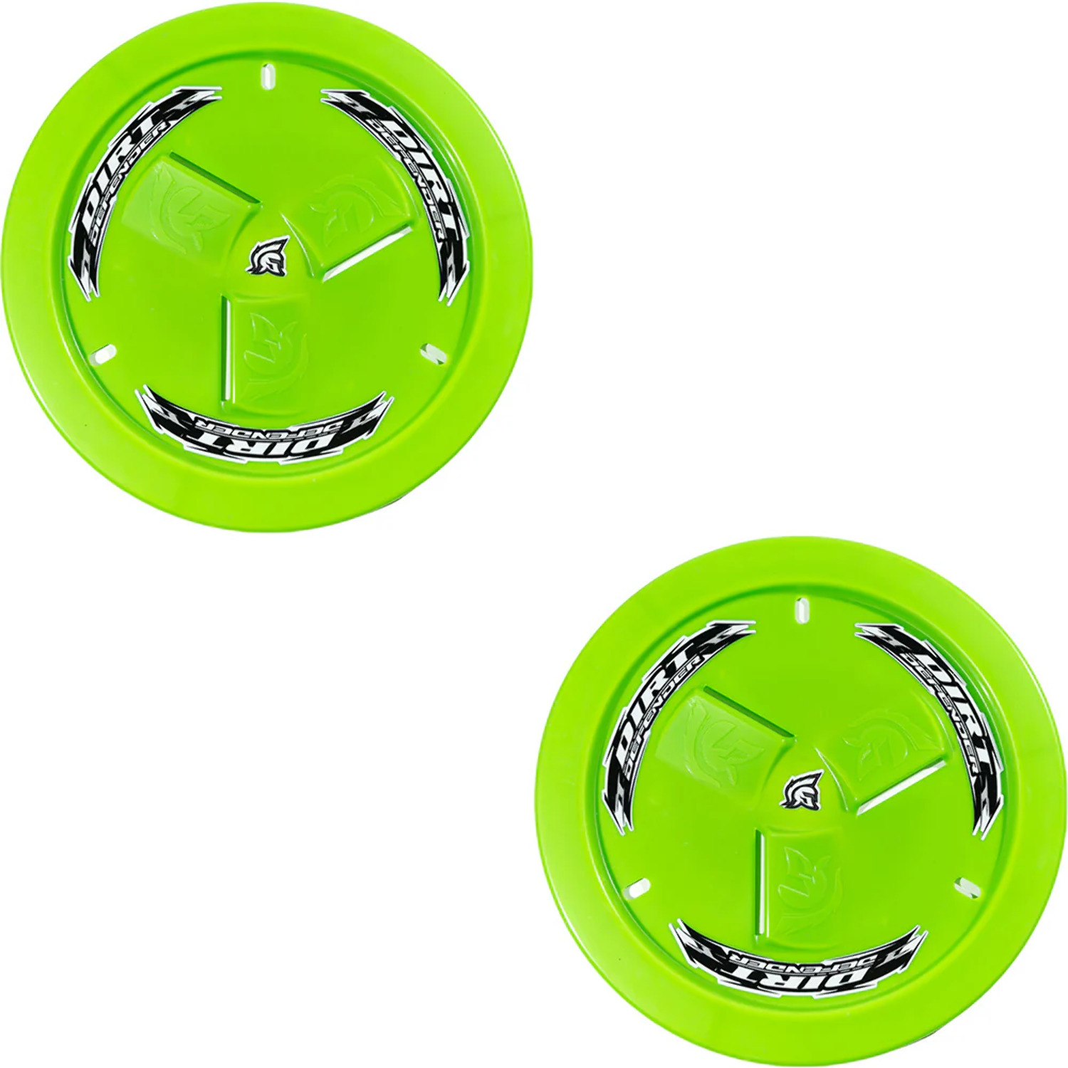 Dirt Defender 15 x 8 Vented Wheel Covers Mud Covers Neon Green 2 Pack ...