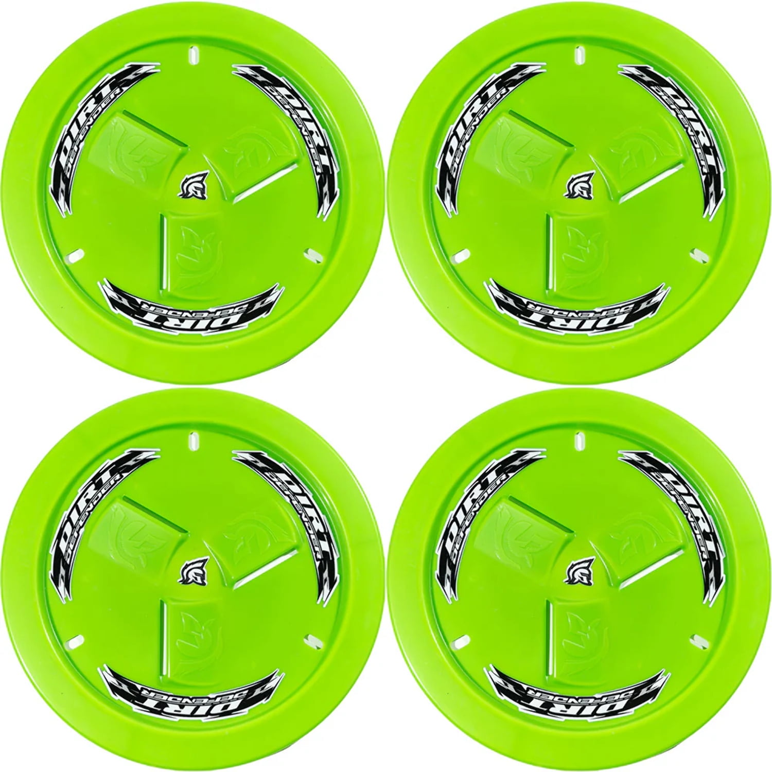 Dirt Defender 15 x 8 Vented Wheel Covers Mud Covers Neon Green 4 Pack ...