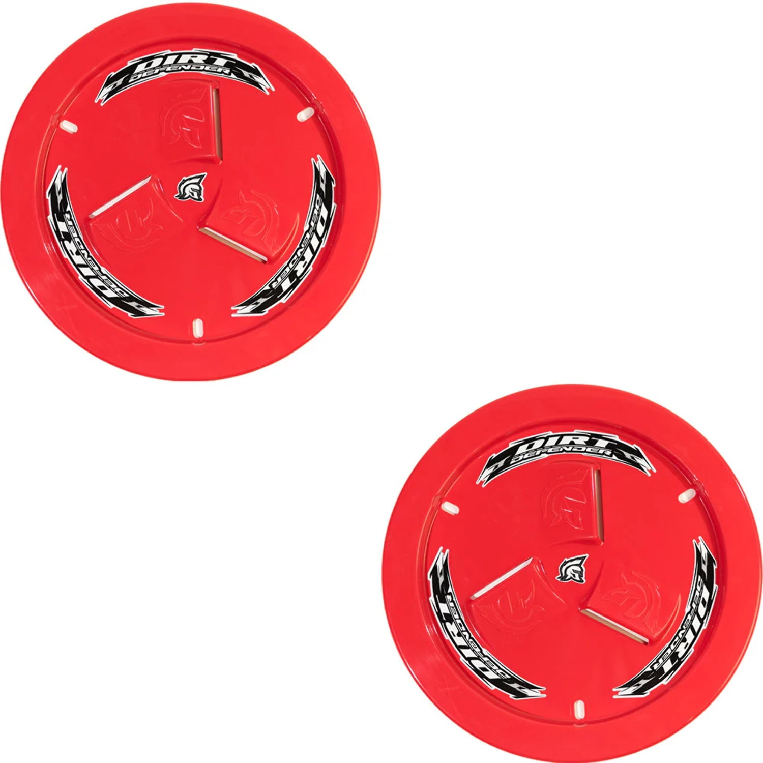 Dirt Defender 15 x 8 Vented Wheel Covers Mud Covers Red 2 Pack ...