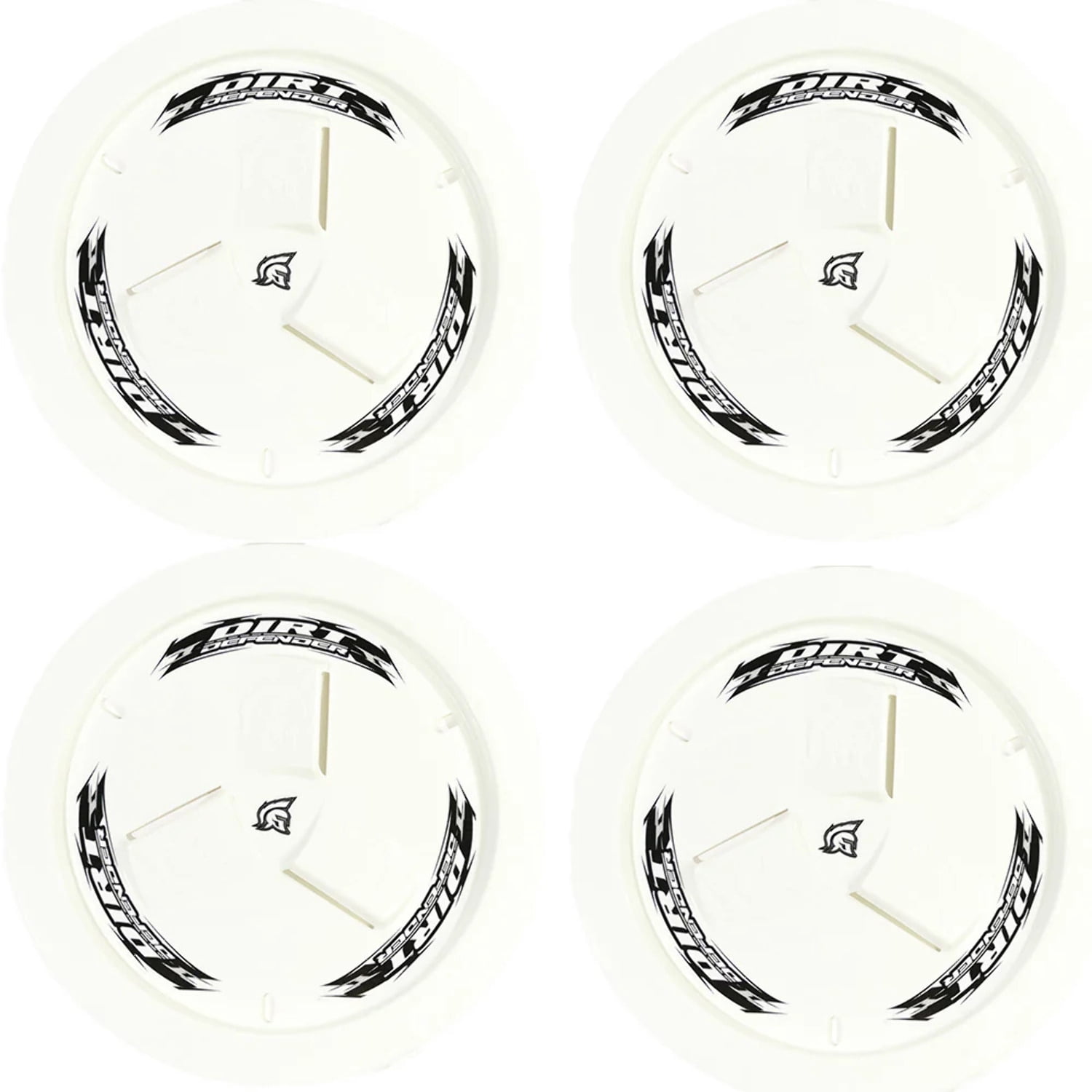 Dirt Defender 15 x 8 Vented Wheel Covers Mud Covers White 4 Pack ...