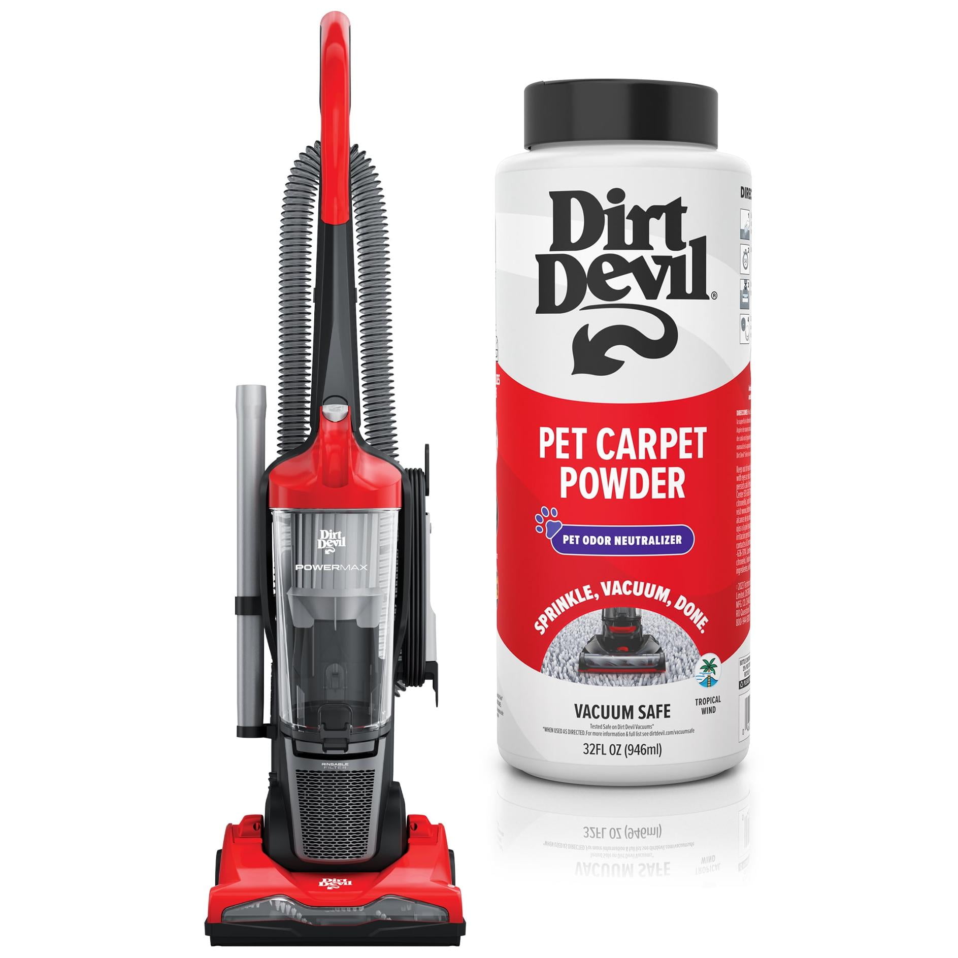 Dirt Devil Upright Vacuum, PowerMax, Bagless, Powerful Suction & Dirt ...