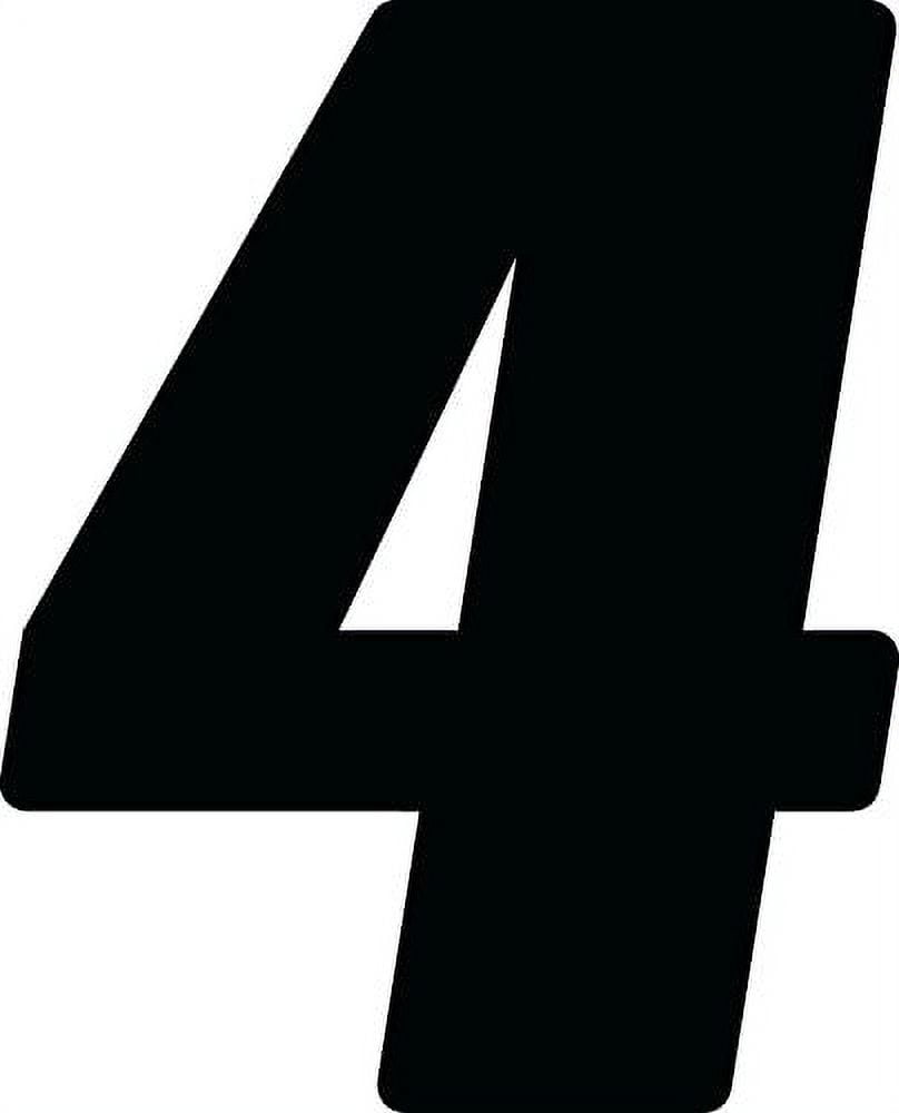 Dirt Digits DD73B-4 Black 7" High-Gloss Precision Die Cut Vinyl Number ...