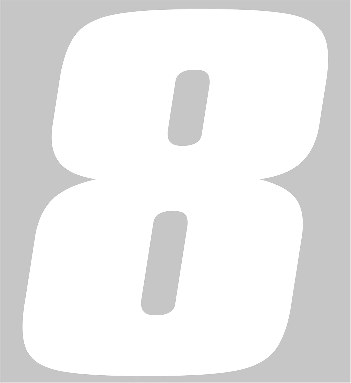 dirt digits dd43w-8 white 4" high-gloss precision die cut vinyl number ...