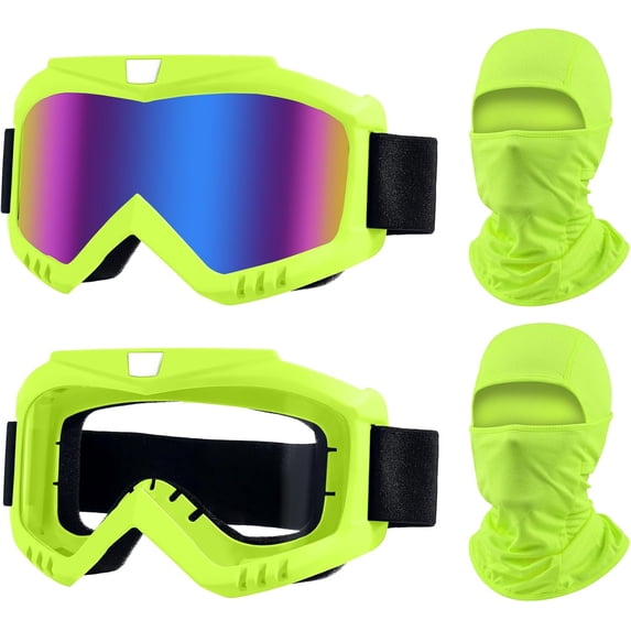 Dirt Goggles, 2 ATV Off-Road Riding Glasses with Sun UV Protection ...
