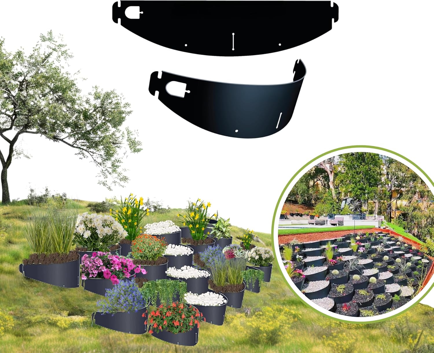 Dirt Locker Garden Slope Stabilizer Kit—Steep Slope 10-Pack (Black ...