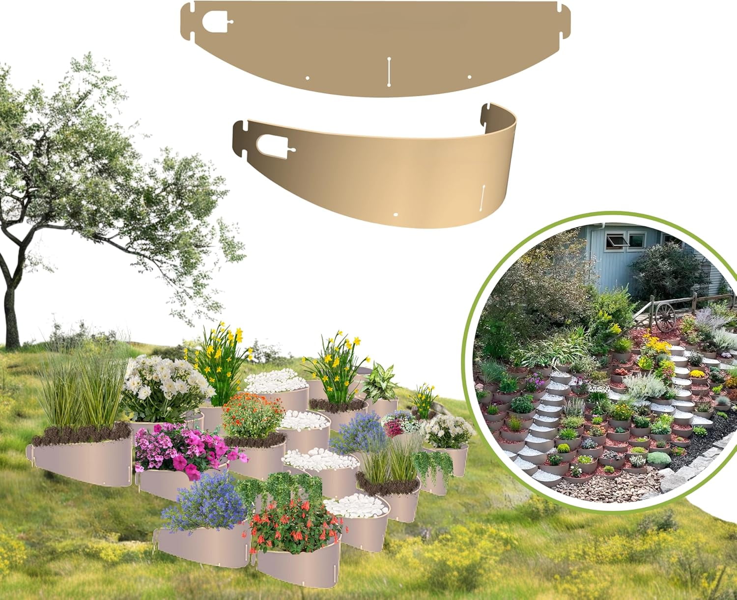 Dirt Locker Garden Slope Stabilizer Kit—Steep Slope 10-Pack (Brown ...