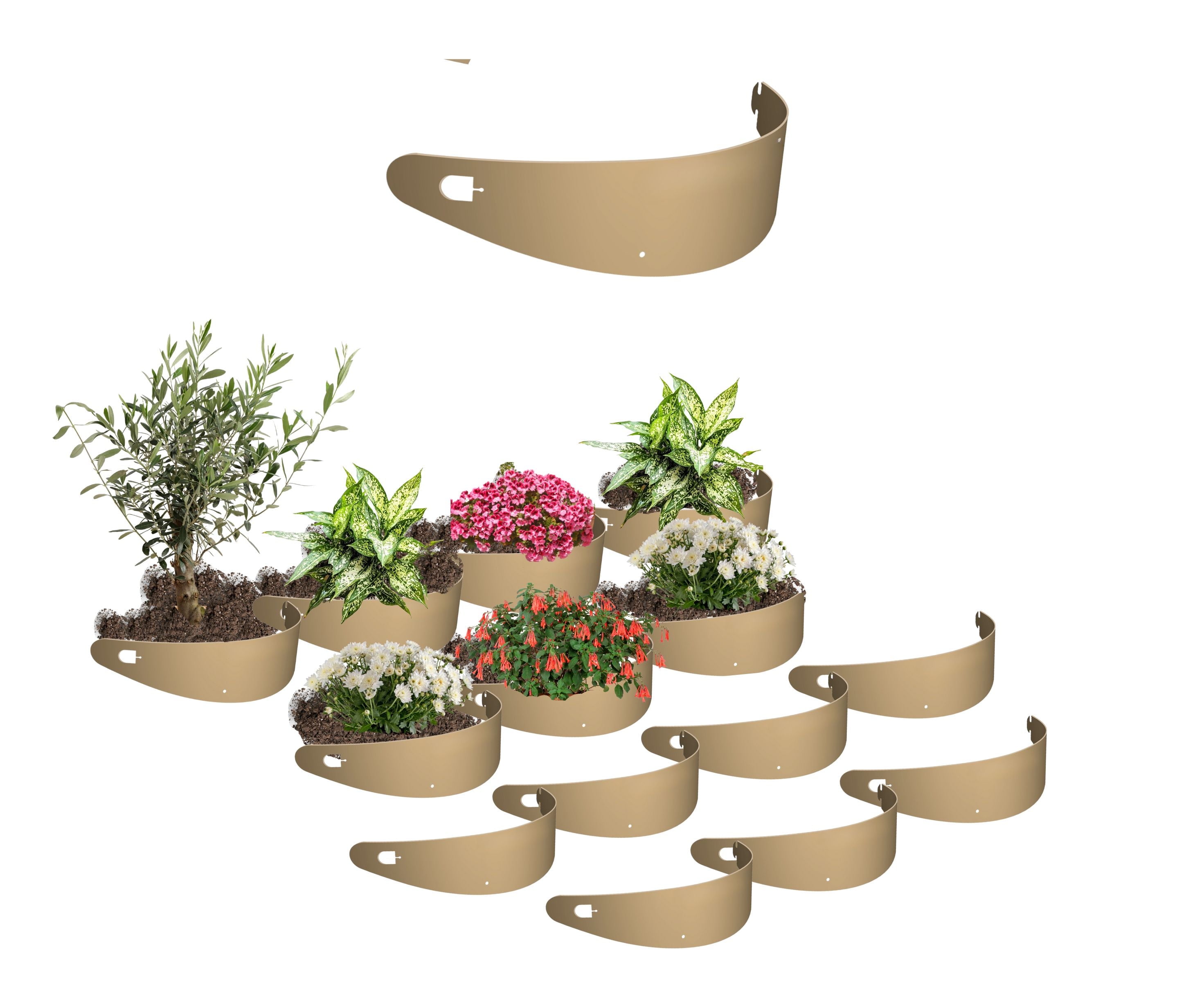 Dirt Locker Planter Kit—Raised Bed Terracing System for Curved Slopes ...