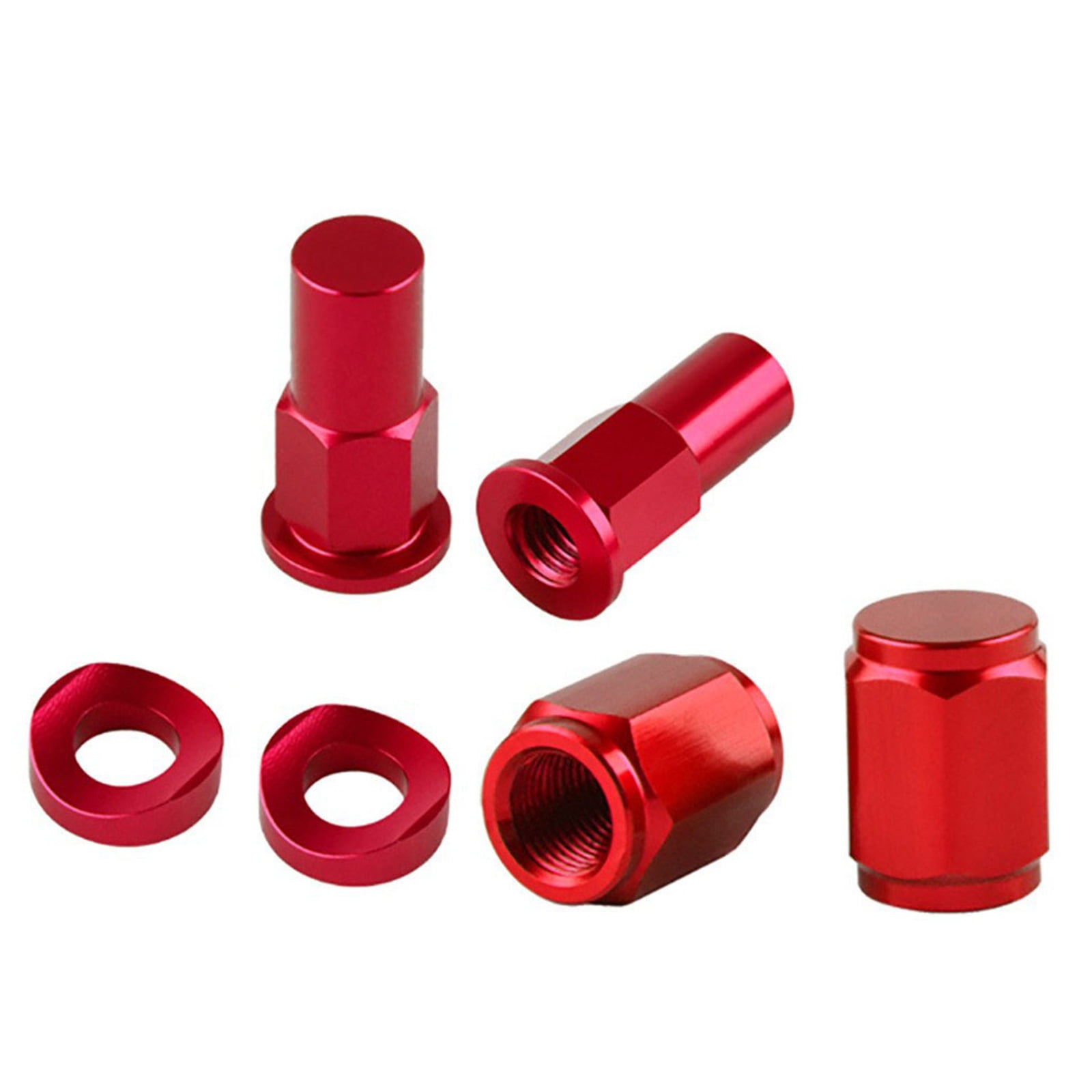 Dirt Pit Bike Aluminium Tire Air Clamp Screw Rim Lock Nut Spacer Valves ...