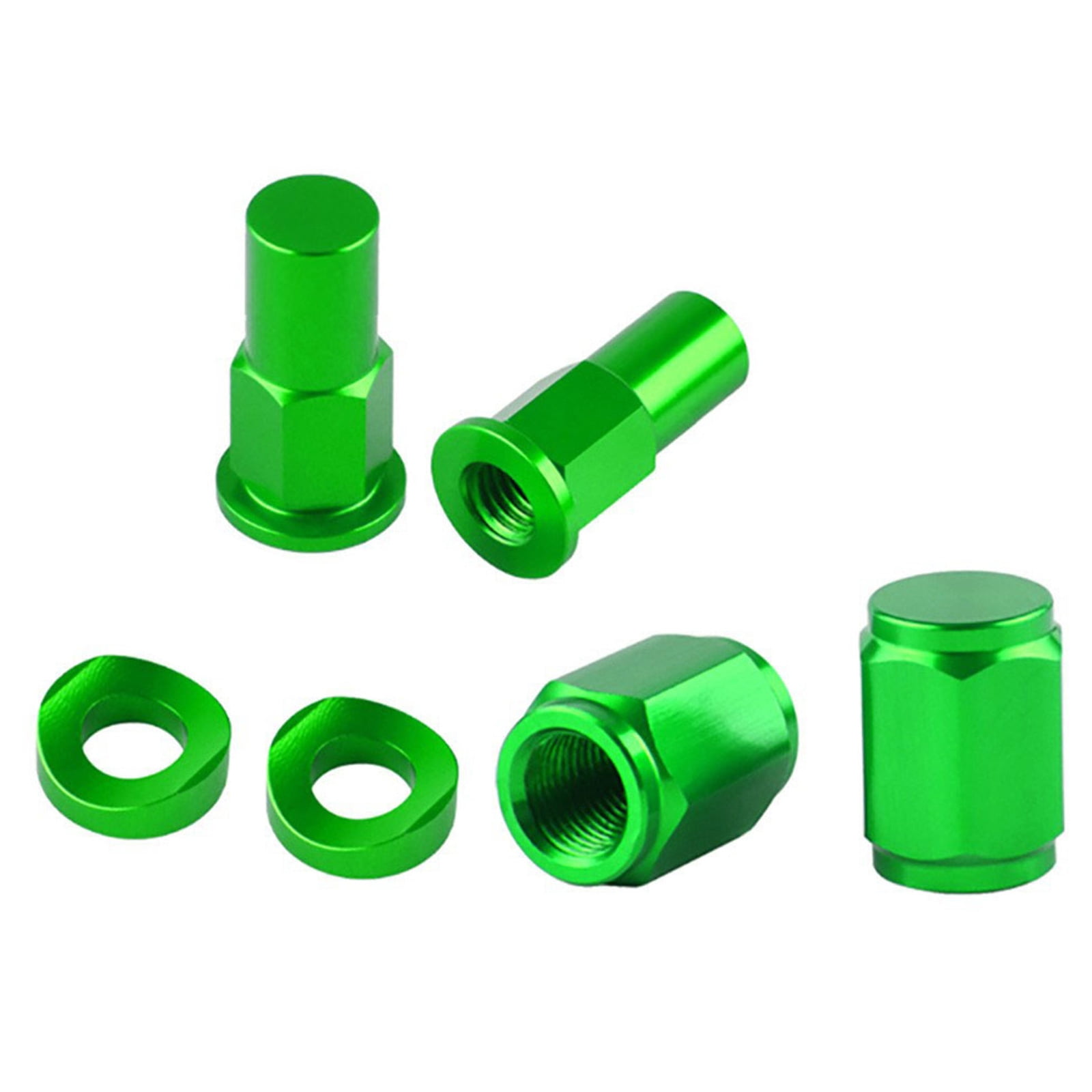 Dirt Pit Bike Aluminium Tire Air Clamp Screw Rim Lock Nut Spacer Valves ...
