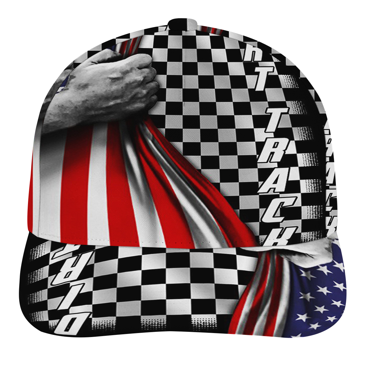 Dirt Track Racing American flag US baseball cap hat - Walmart.com