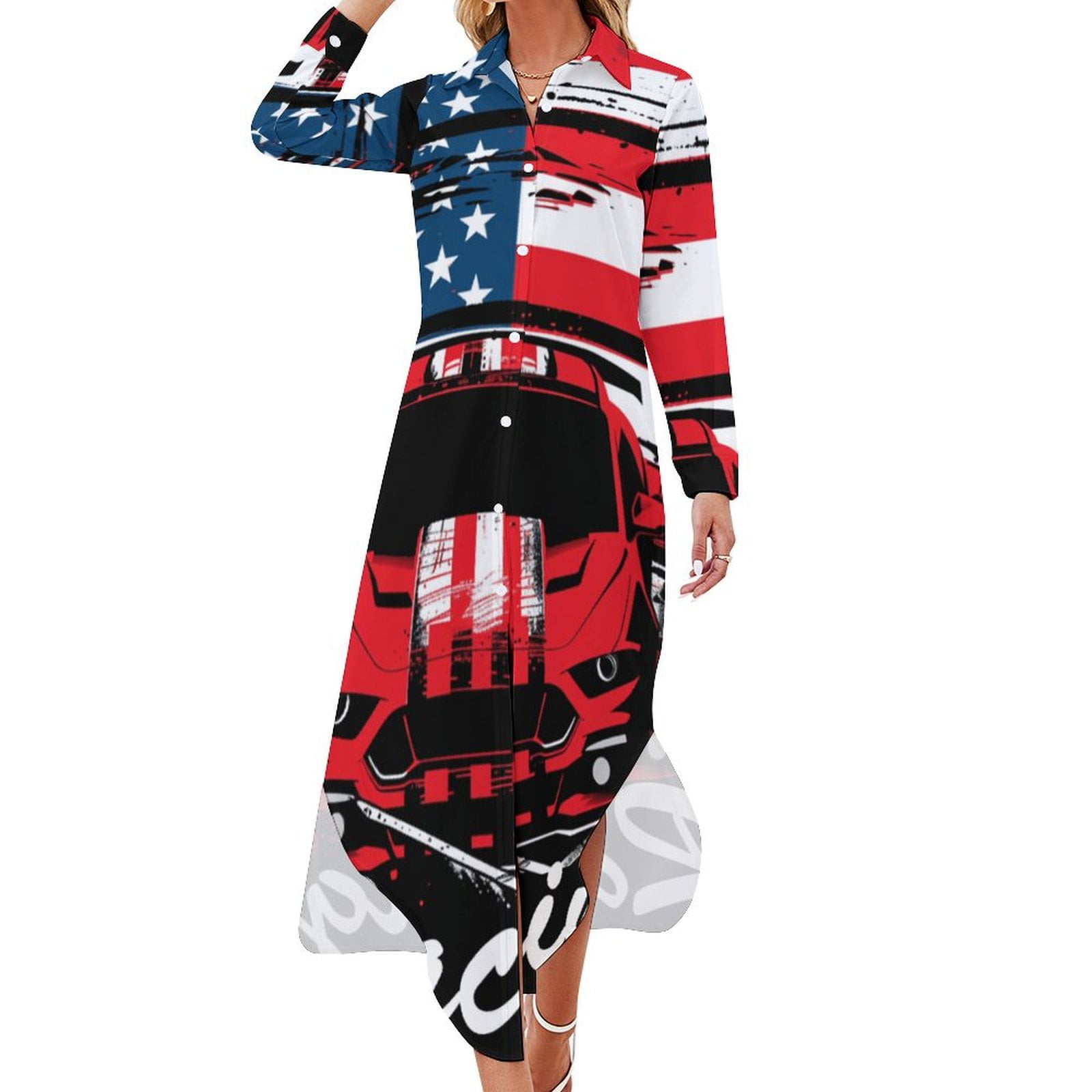 Dirt Track Racing Car Bike Driver Racer Women's Maxi T Shirt Dress Long ...