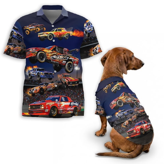 Dirt Track Racing Car Hawaiian Shirt, High Speed Motorsports Aloha ...
