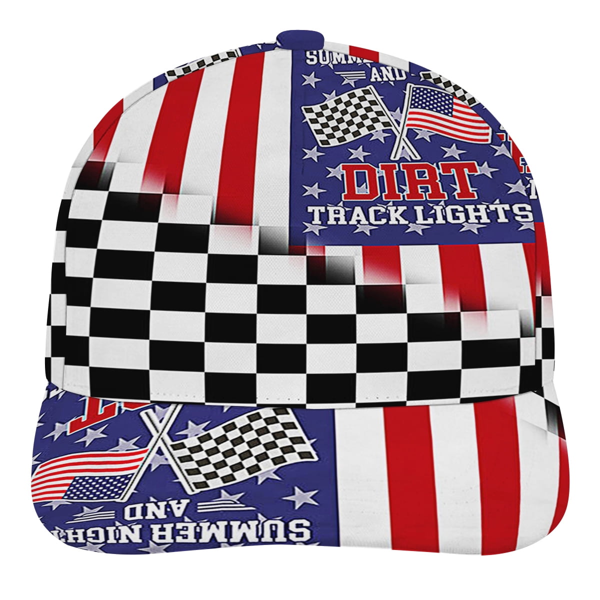 Dirt Track Racing Checkered Racing American flag Summer Nights and Dirt ...