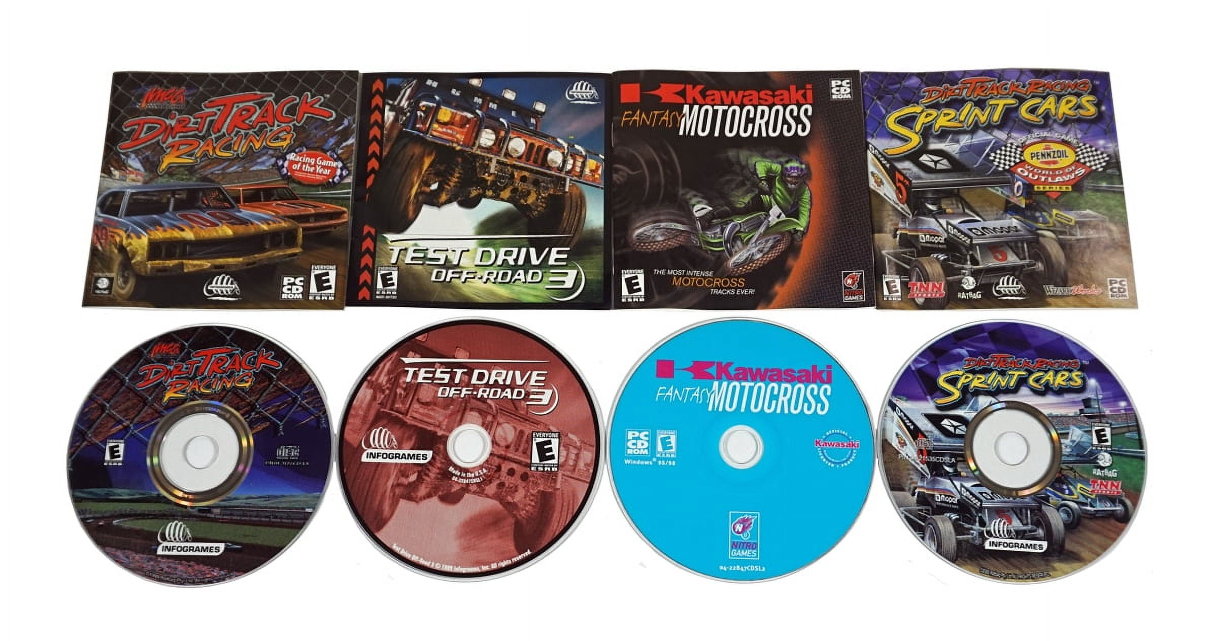 Dirt Track Racing PC CDRom Classic Race Simulation Game - Plus 3 More ...