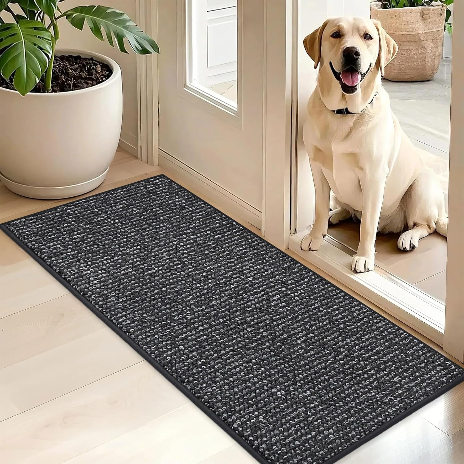 Dirt Trapper Door Mat 20" x 48", Non-Slip Washable Doormats Entrance ...