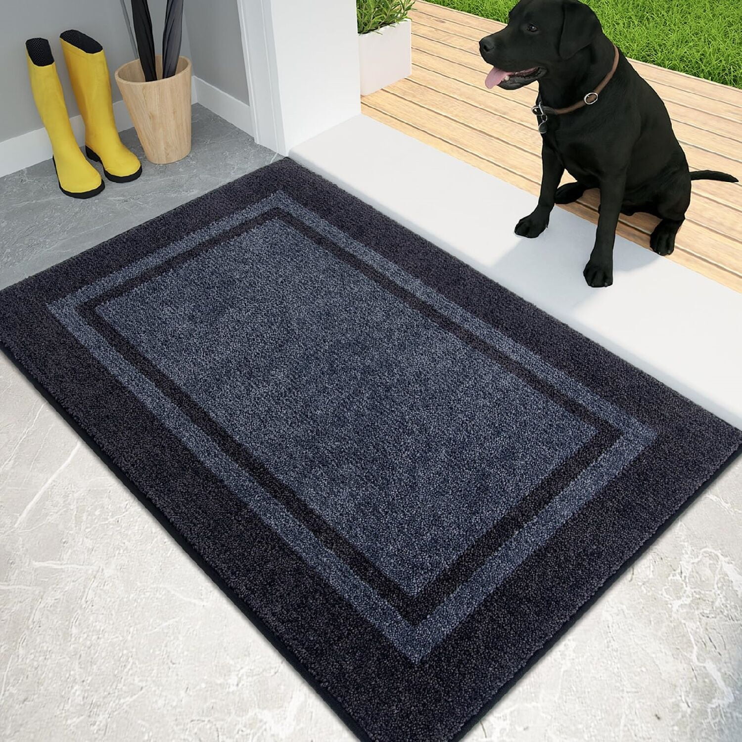 Dirt Trapper Door Mat 24" x 36", Non-Slip/Skid Machine Washable ...