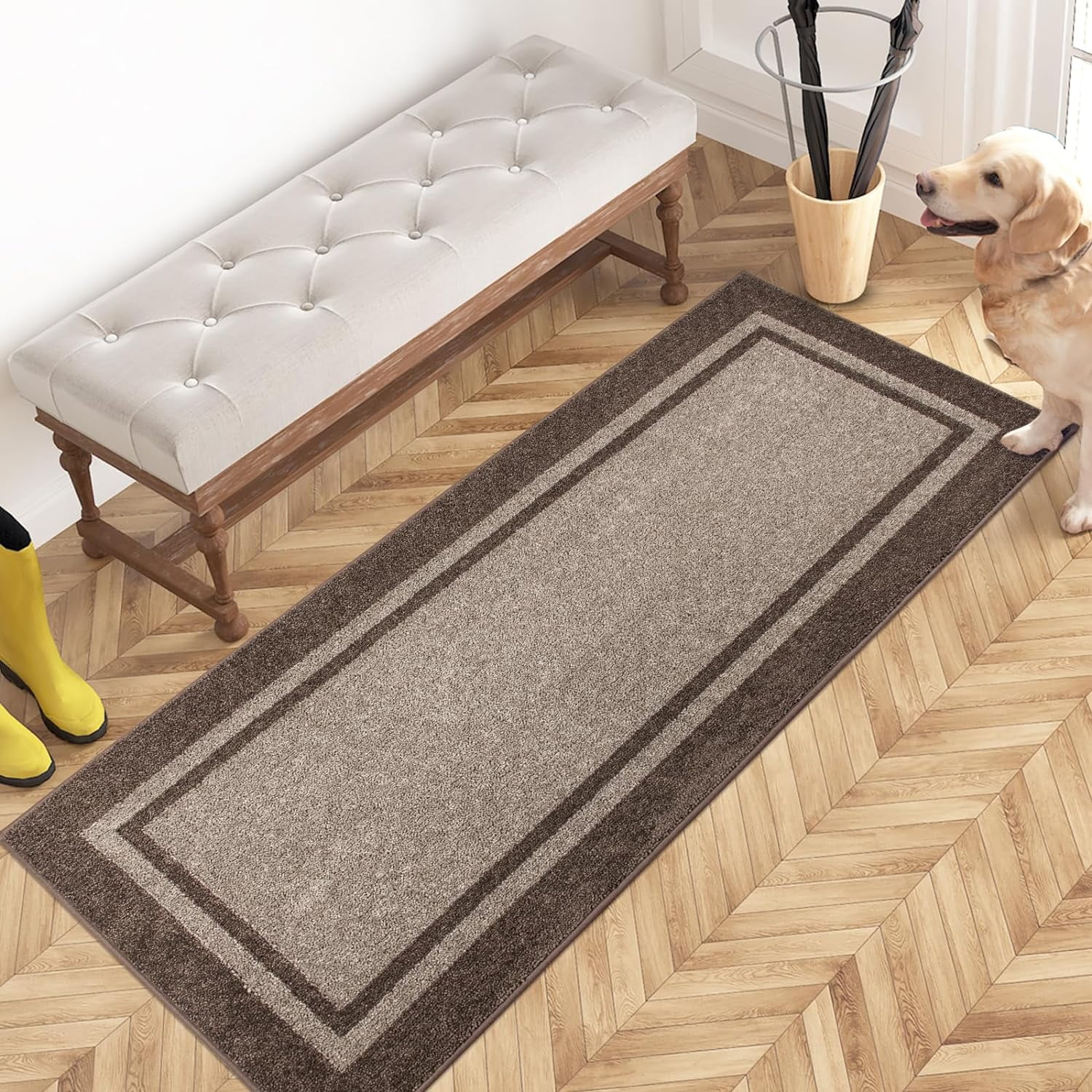 Dirt Trapper Door Mat 24" x 60", Non-Slip/Skid Machine Washable ...