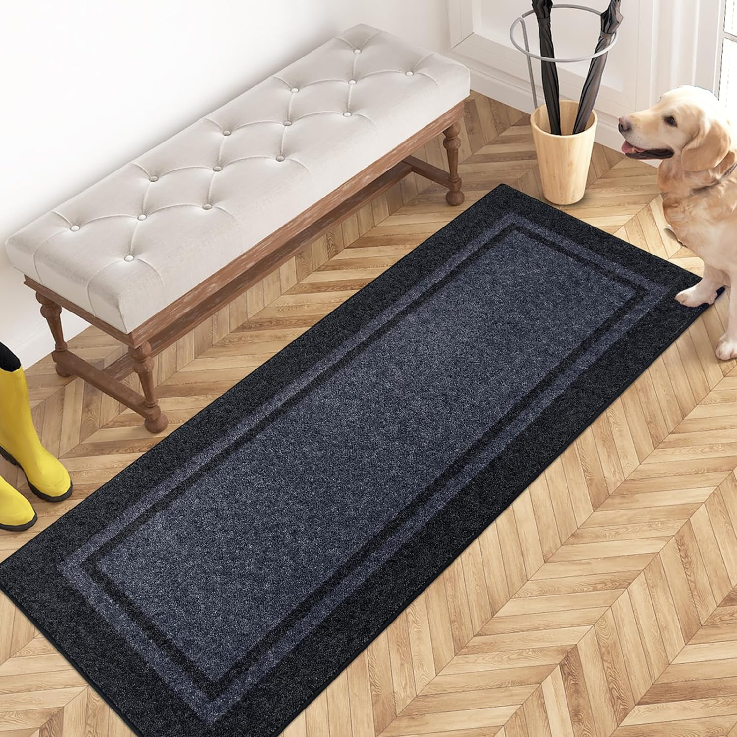 Dirt Trapper Door Mat 24" x 60", Non-Slip/Skid Machine Washable ...