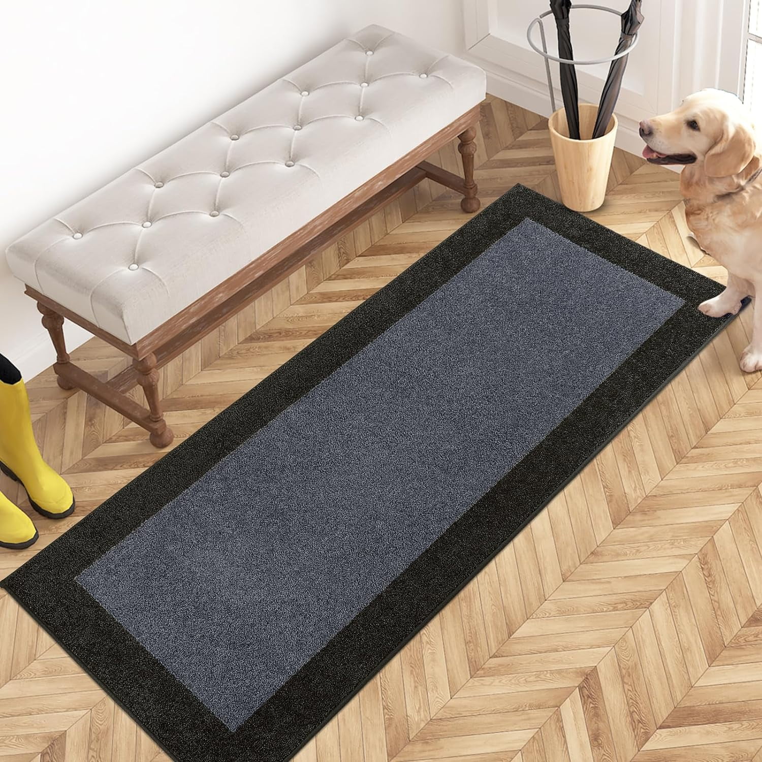 Dirt Trapper Door Mat 24" x 60", Non-Slip/Skid Machine Washable ...